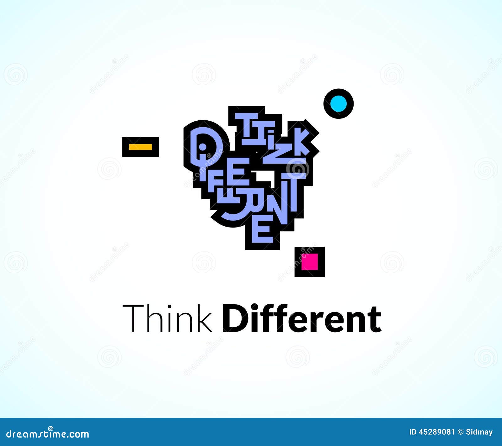 Think Different Phrase, Graffiti Logo Sign, Stock Vector - Illustration ...