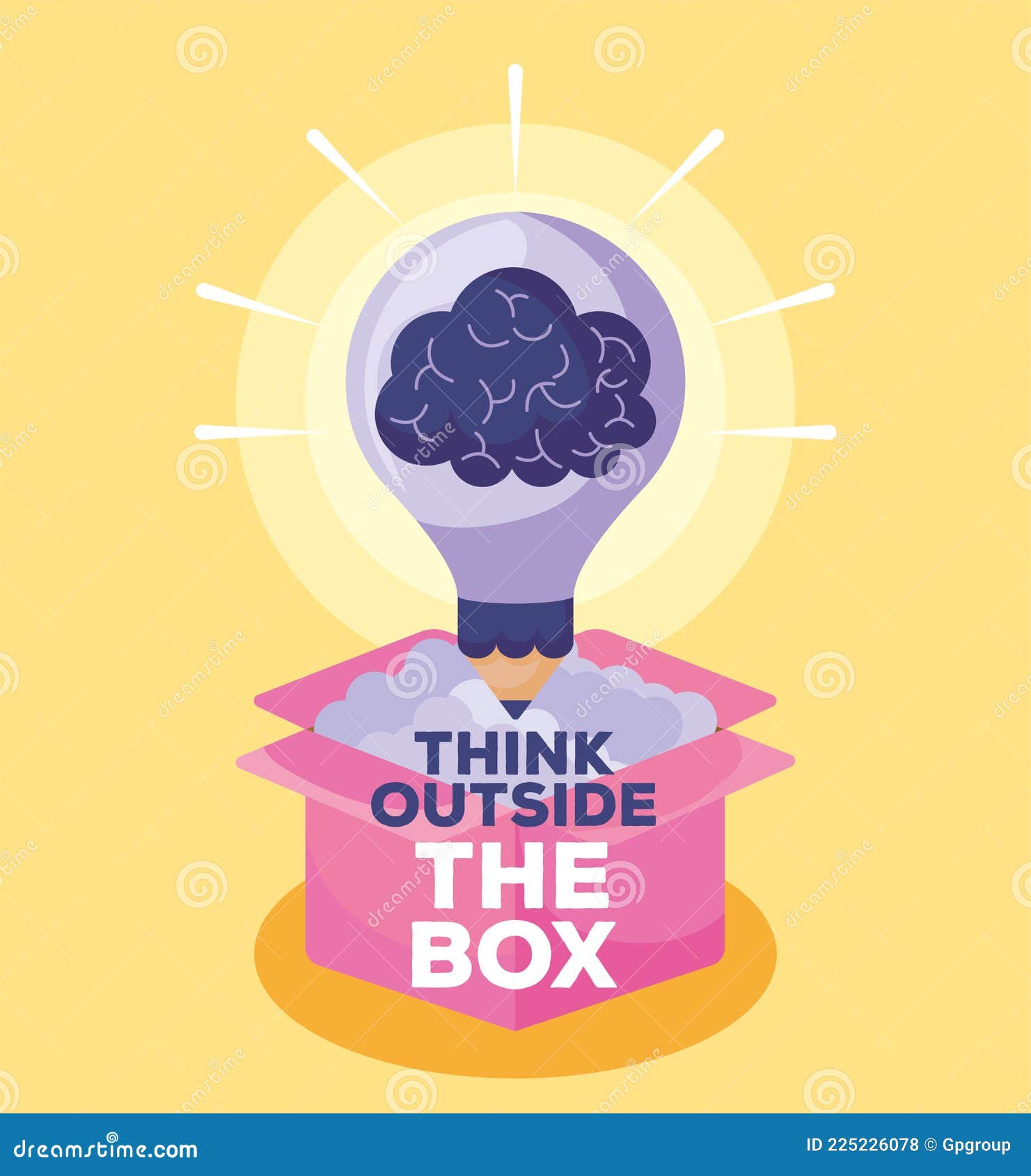 Think different poster stock illustration. Illustration of vector ...