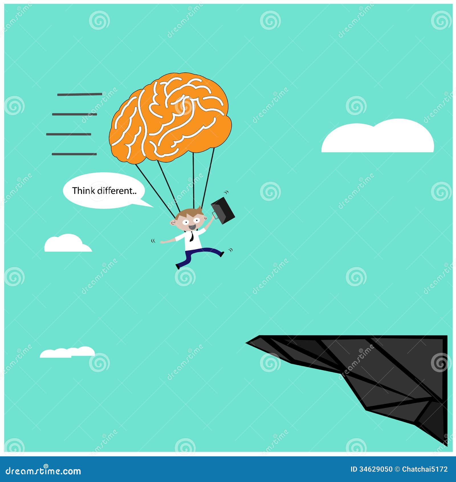 Think different stock vector. Illustration of direction - 34629050