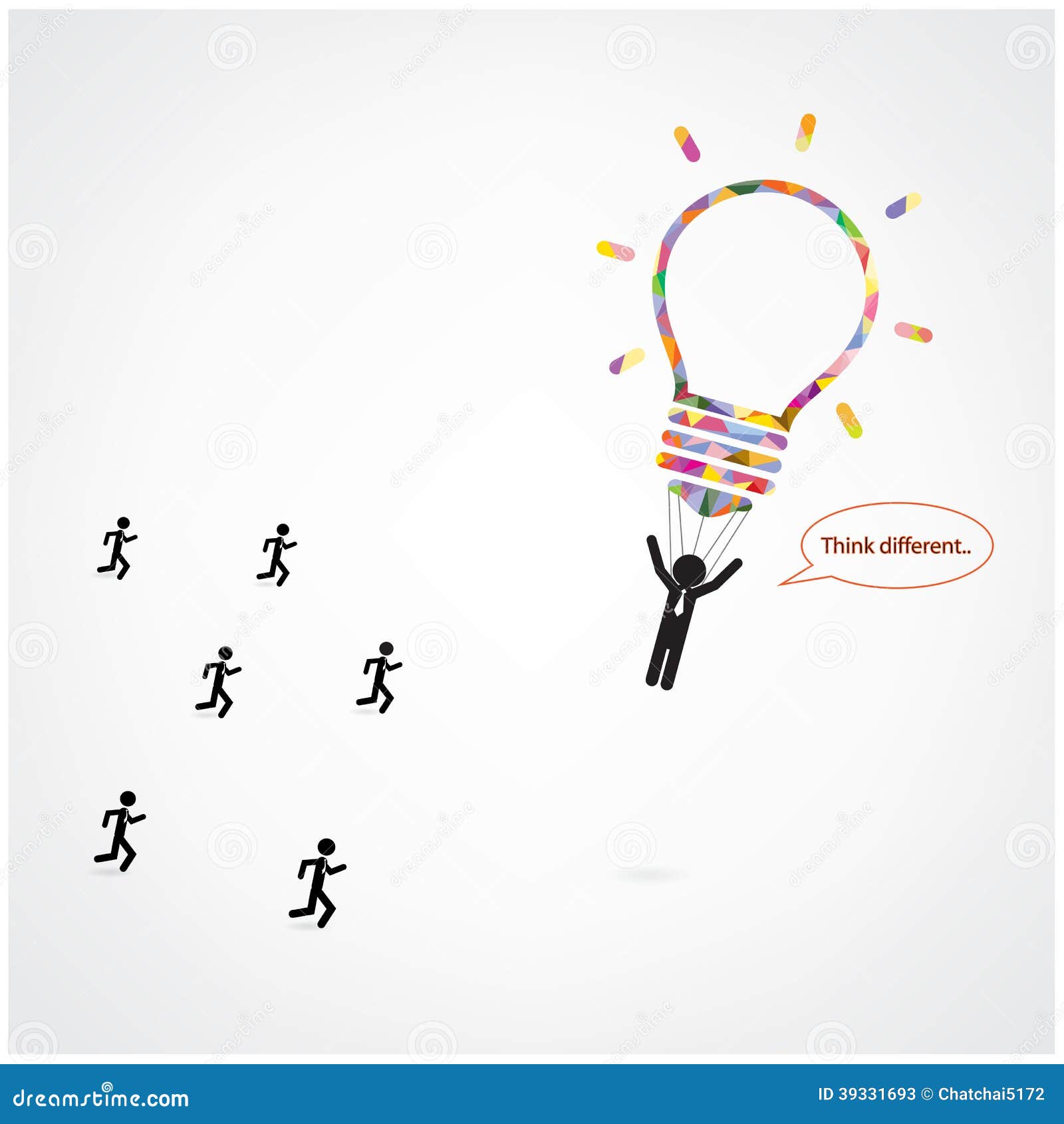 Think Big, Think Different, Think Positive, Vector | CartoonDealer.com ...