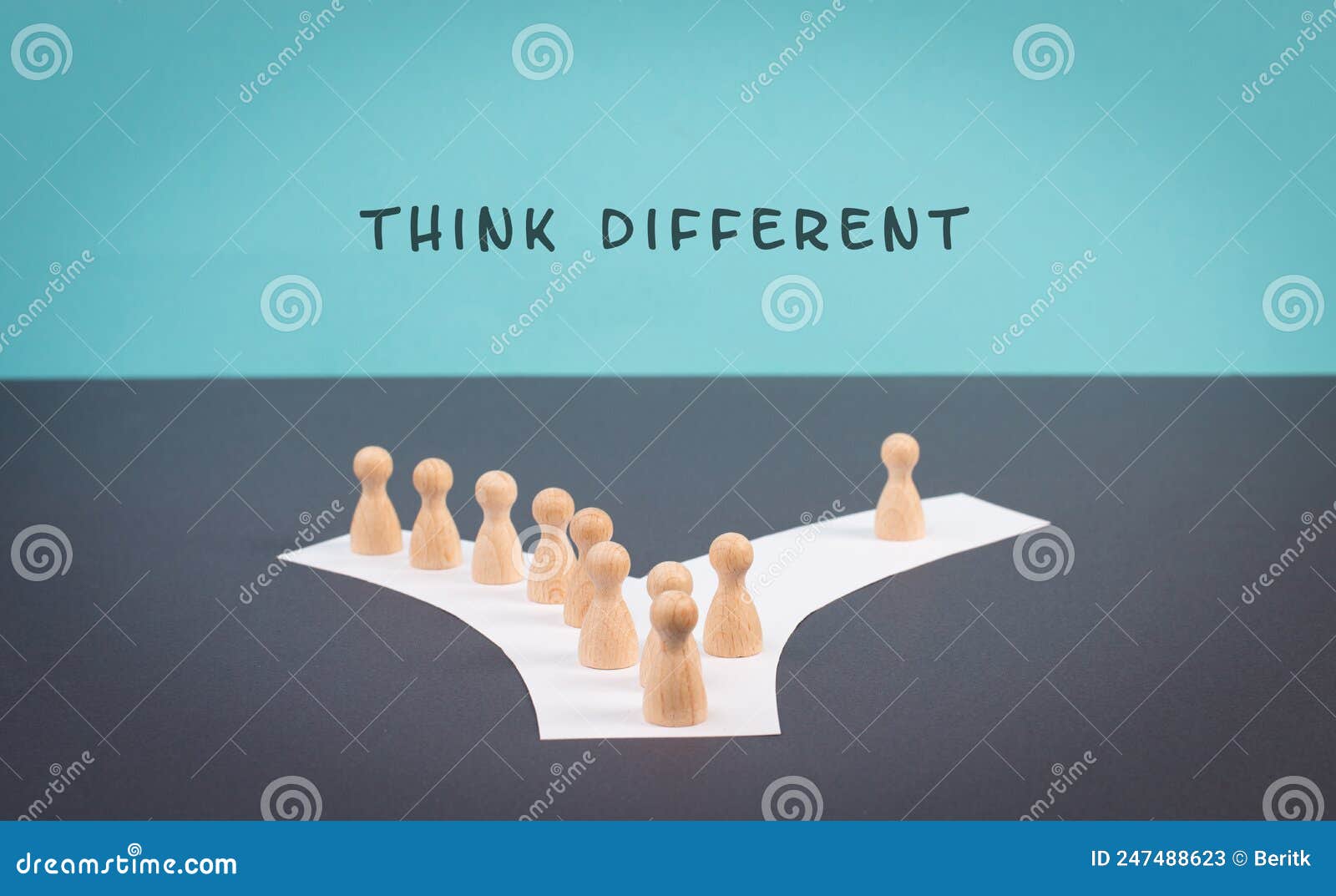 Think Different Stands On The Blue Background, One Nonconformist Is ...