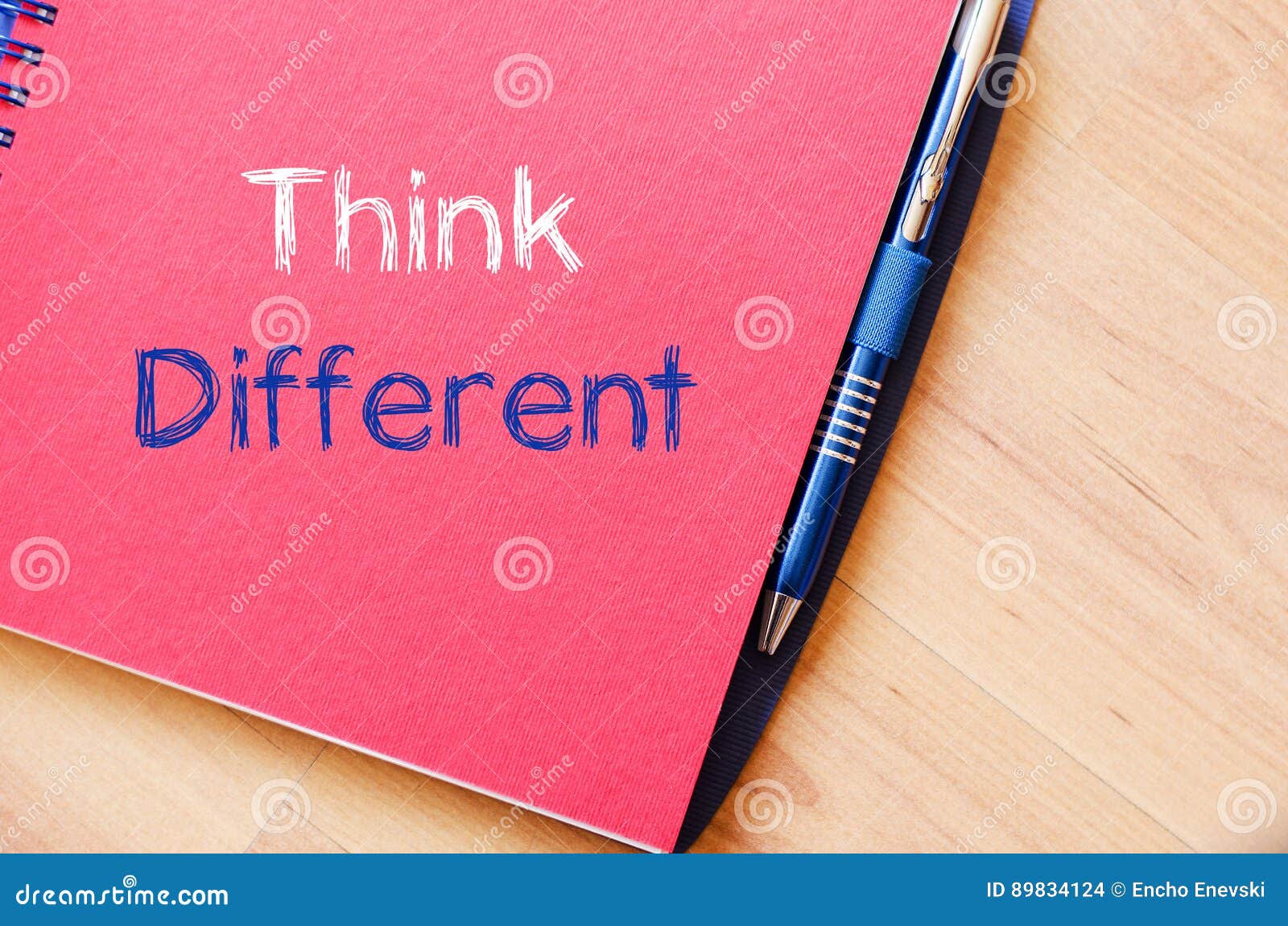 Think Different Text Concept on Notebook Stock Photo - Image of ...