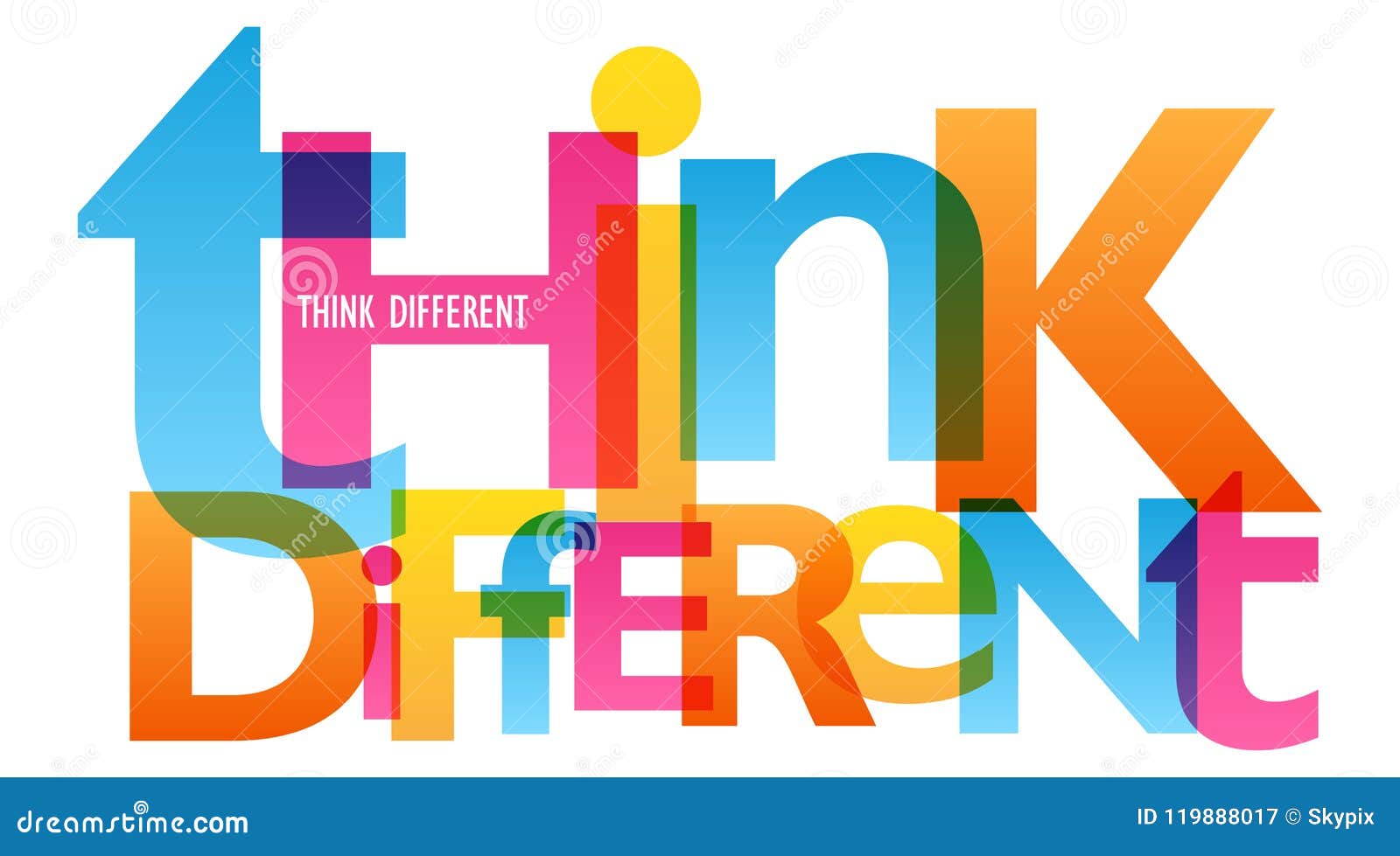 THINK DIFFERENT Typography Poster Stock Vector - Illustration of ...