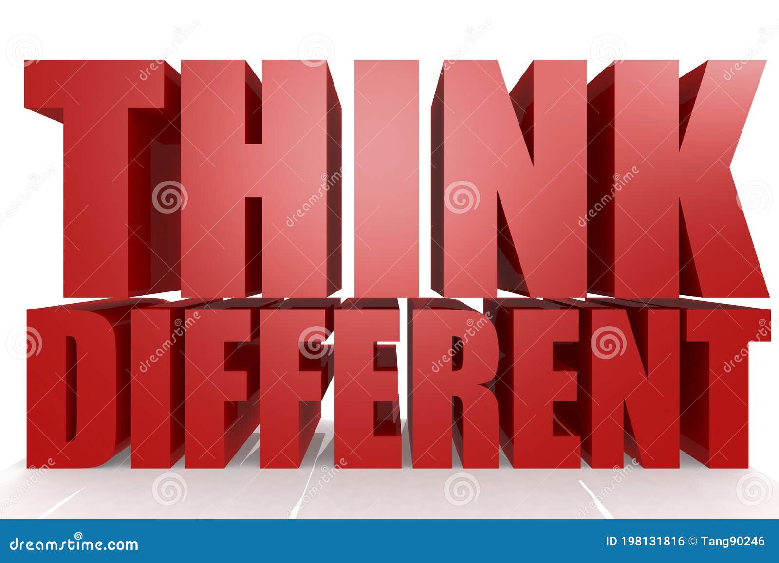 Different Word Sign Unique Man Standing Out In Crowd Of People Stock ...