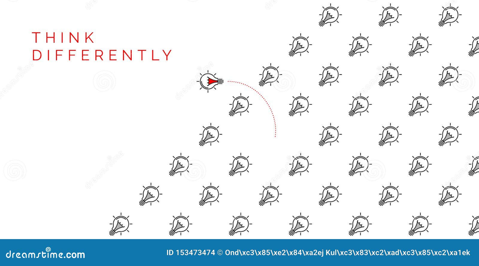 Think Differently Quote With Gradient Shape Design For Interior Posters ...