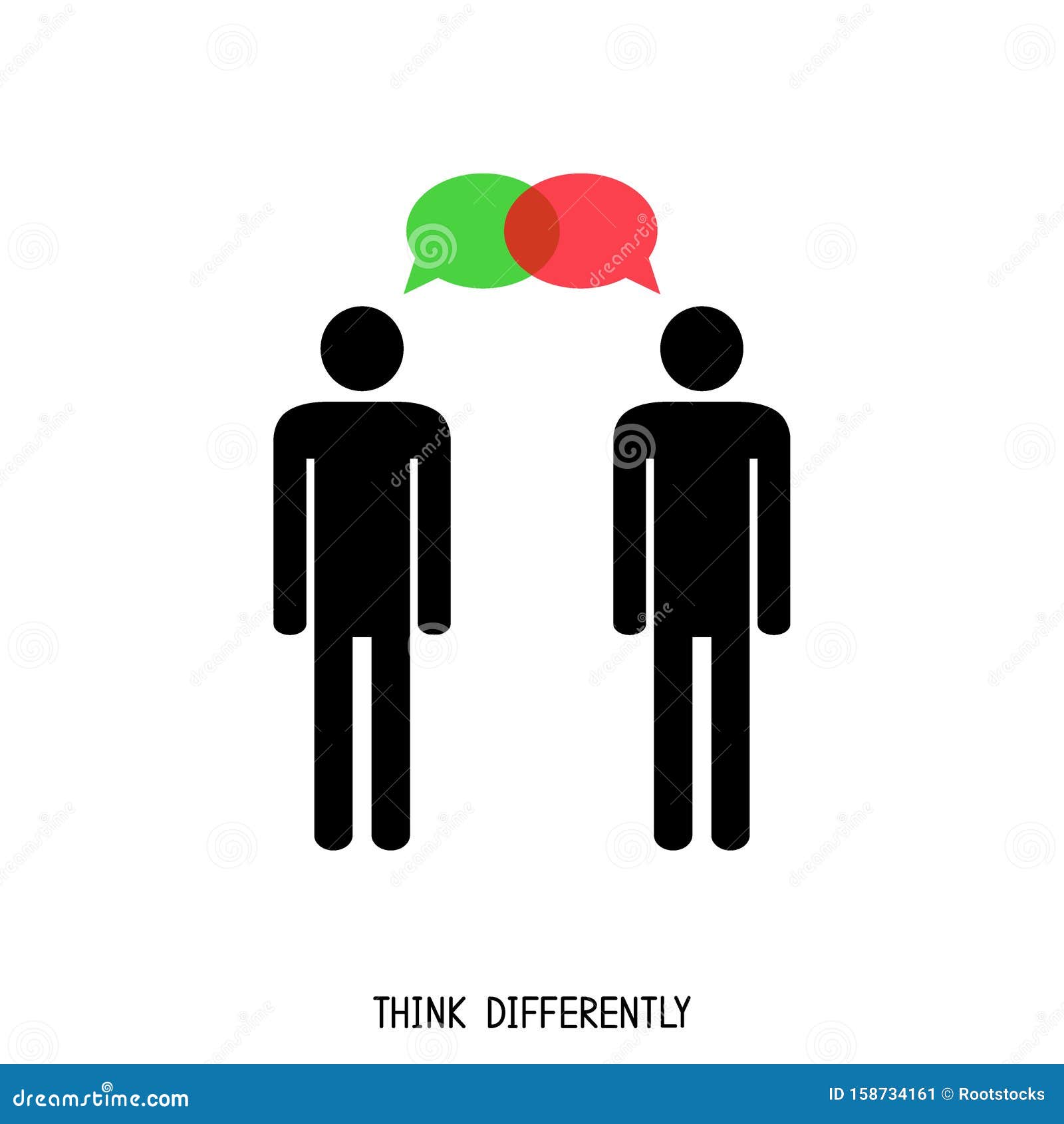 Think Differently. Constructive Dialog Stock Illustration ...