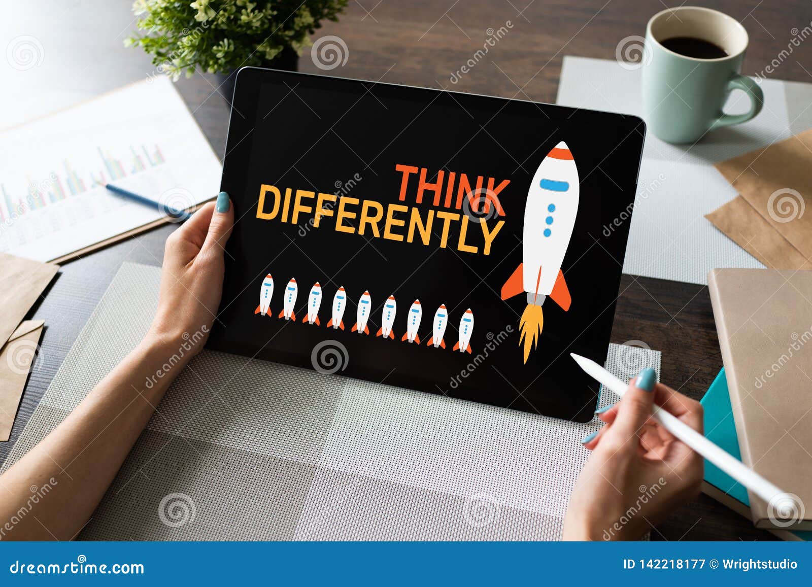 Think Differently, Mind Outside the Box, Creativity, Innovation Concept ...