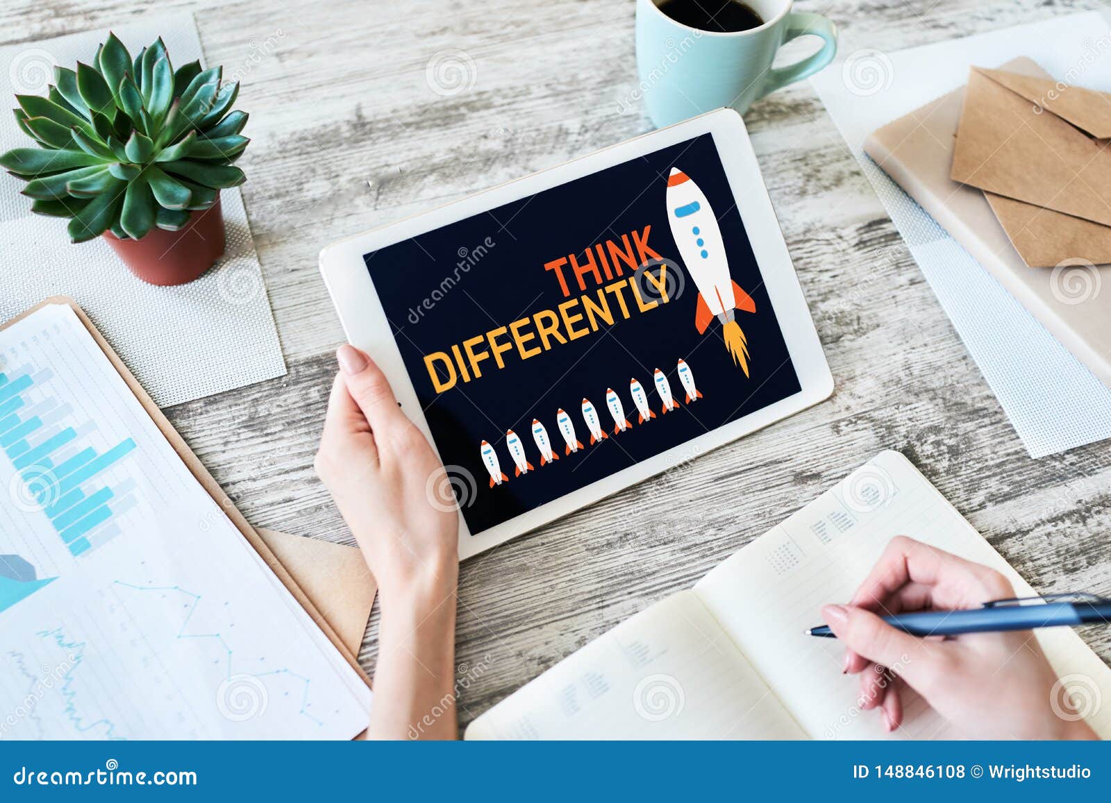 Think Differently, Mind Outside the Box, Creativity, Innovation Concept ...