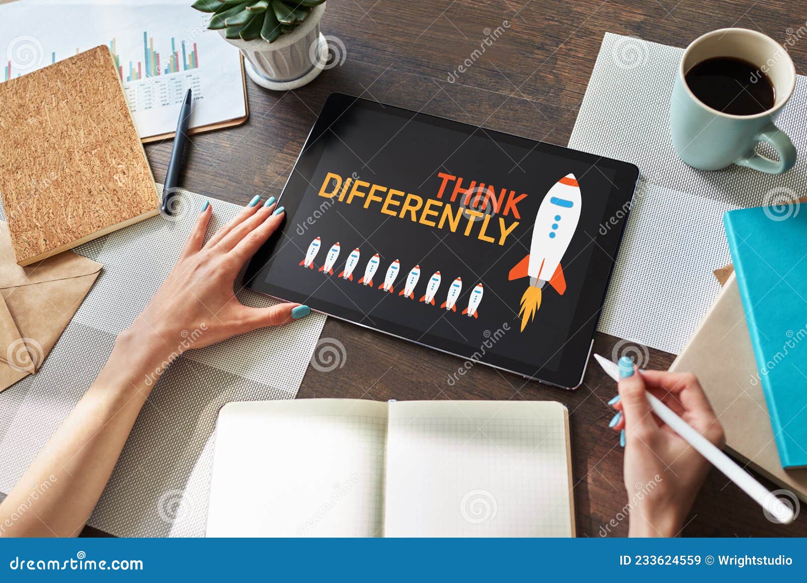 Think Differently, Mind Outside the Box, Creativity, Innovation Concept ...