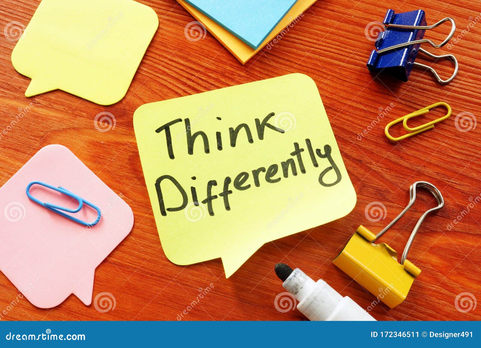 Think Differently Motivation Quote on the Table Stock Image - Image of ...