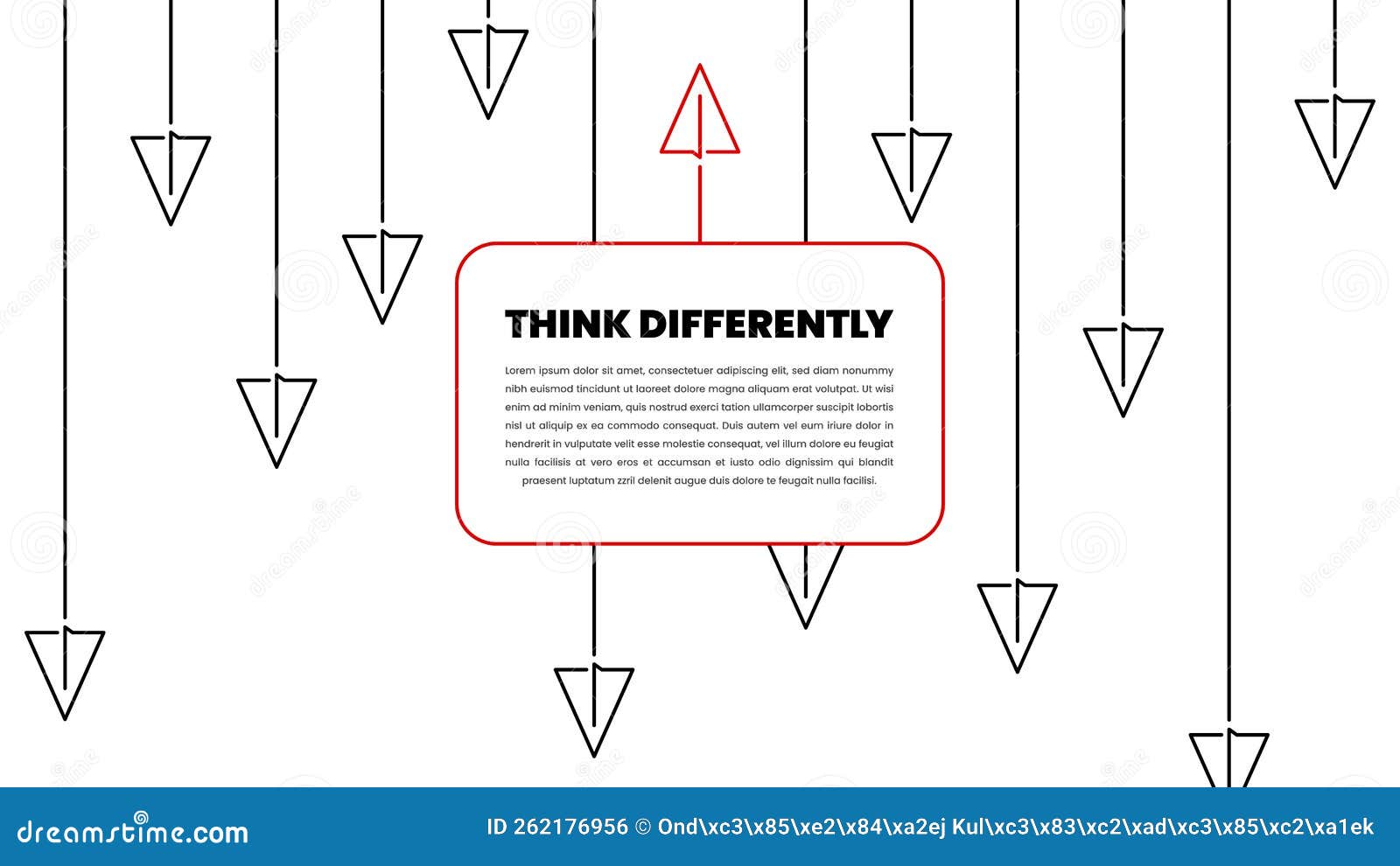 Think Differently. Paper Plane with Text Box Stock Vector ...