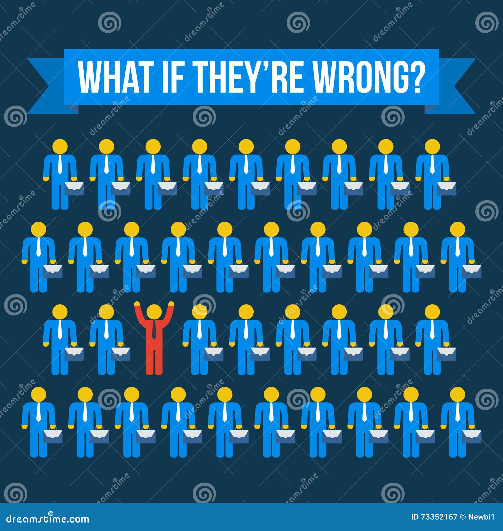 Think Differently People Concept. Vector Illustration. Stock Vector ...