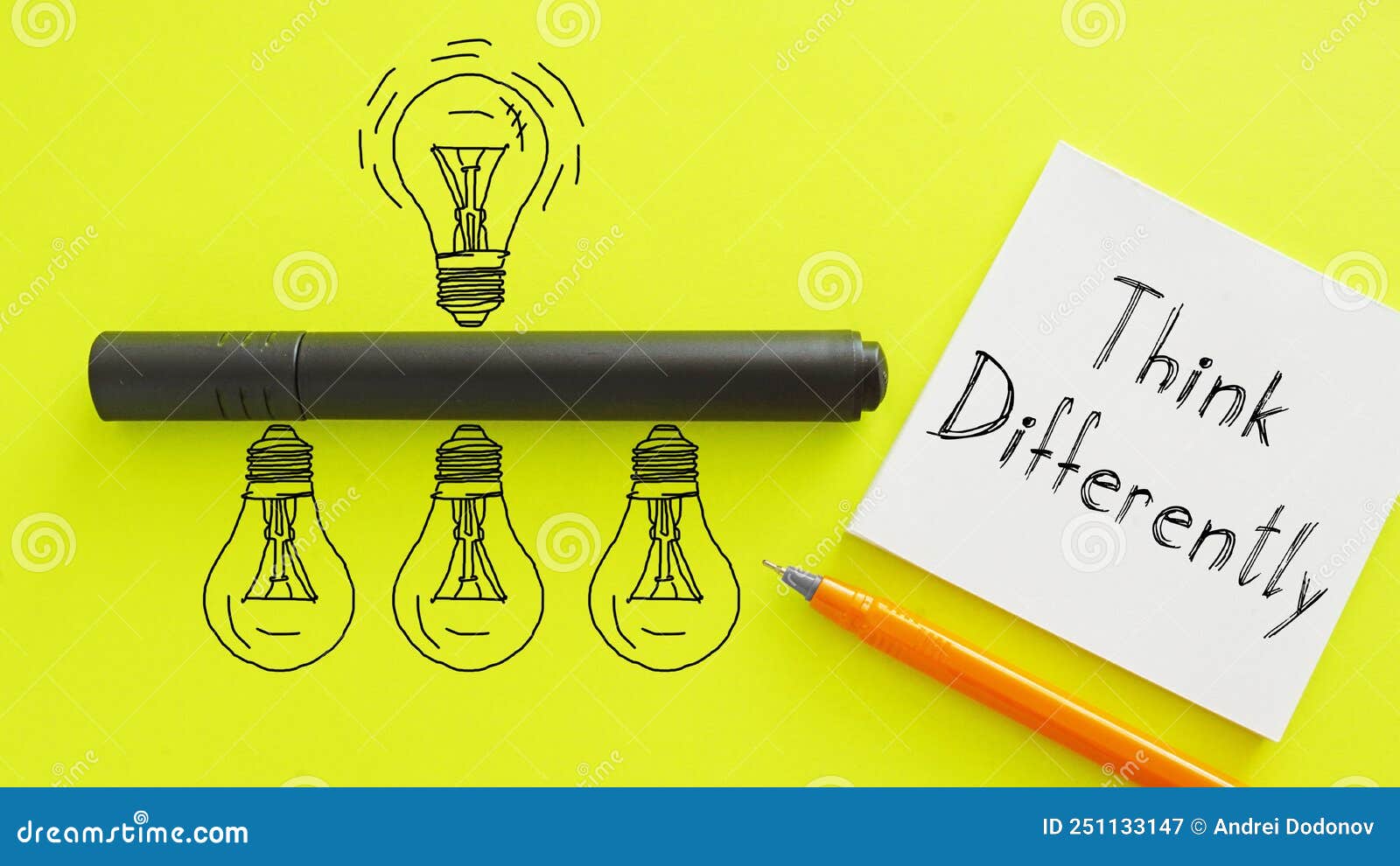 Think Differently is Shown Using the Text Stock Image - Image of search ...