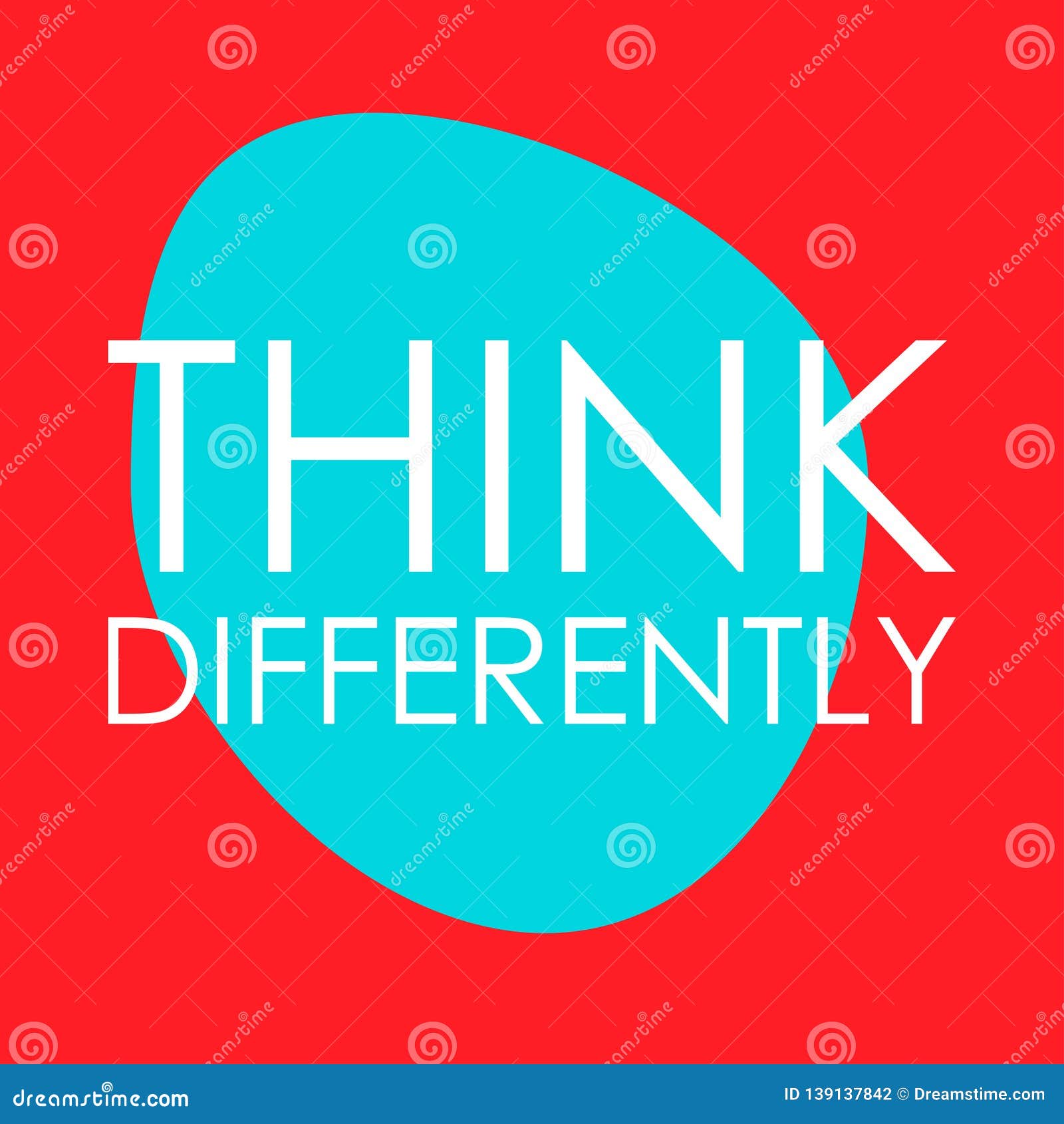 Think differently stock vector. Illustration of abstract - 139137842