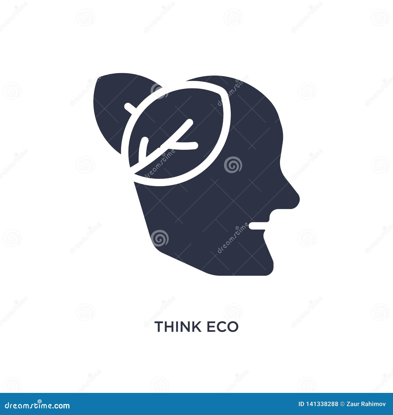 Think Eco Icon on White Background. Simple Element Illustration from ...