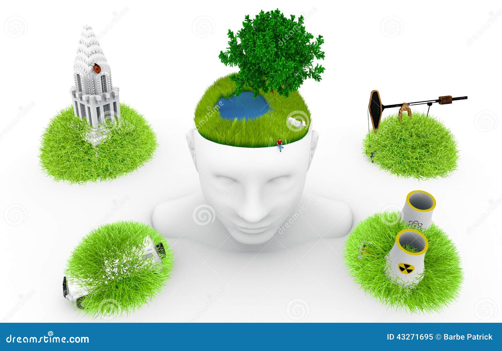 Think ecology stock illustration. Illustration of contemplation - 43271695