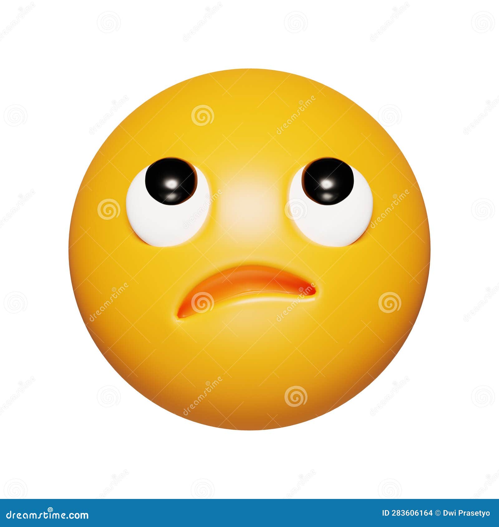 Think emoji 3d icon stock illustration. Illustration of organ - 283606164