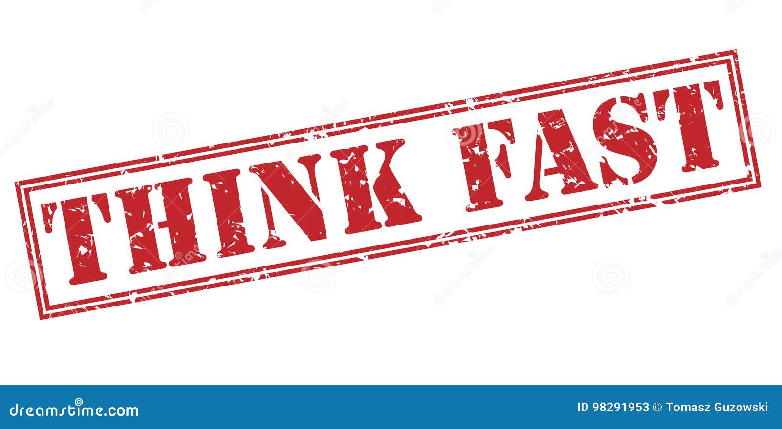 Think Fast Red Stamp Stock Photography | CartoonDealer.com #98300888