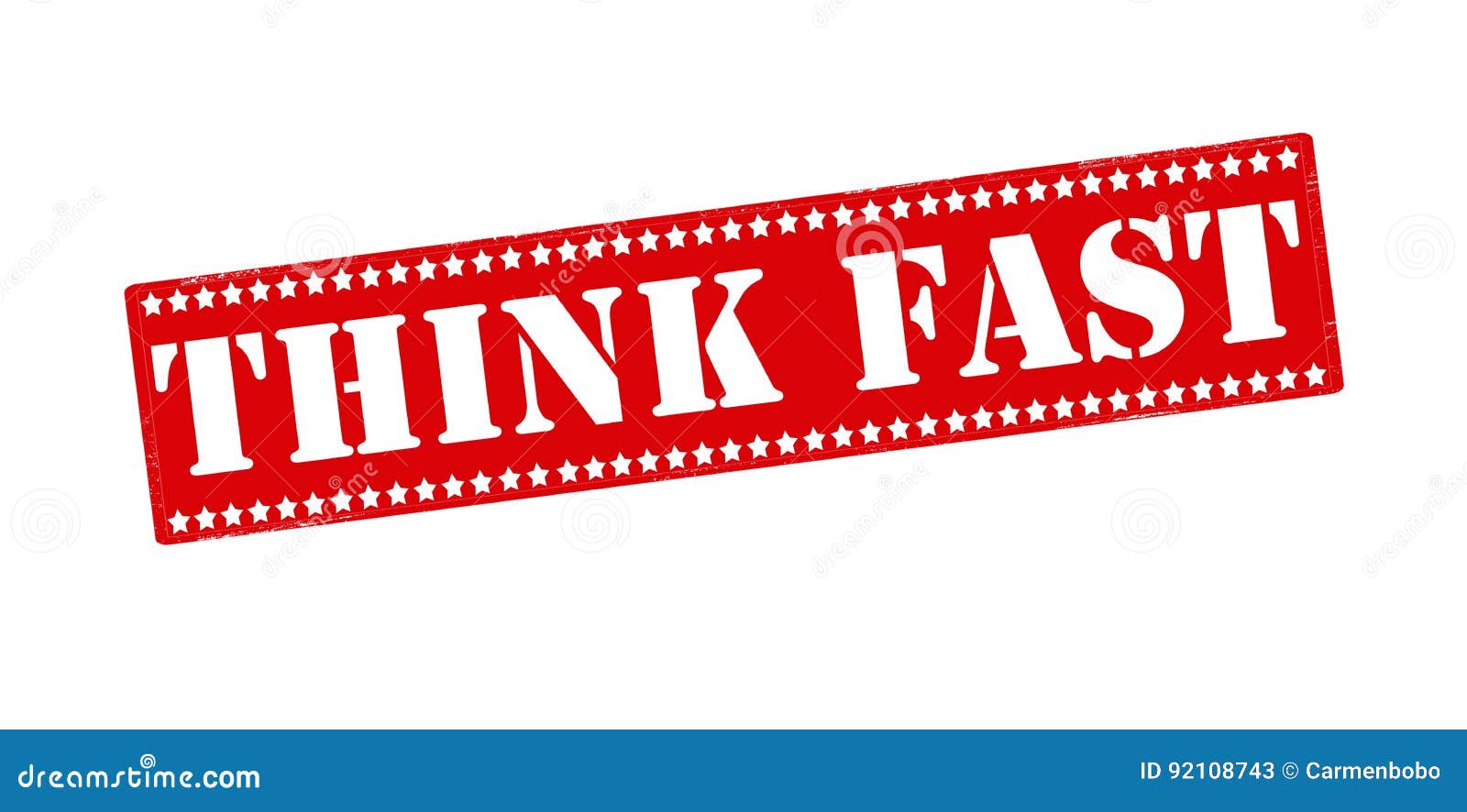 Think Fast Red Stamp Stock Photography | CartoonDealer.com #98300888