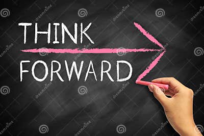 Think Forward stock image. Image of conceptual, drawing - 44911231