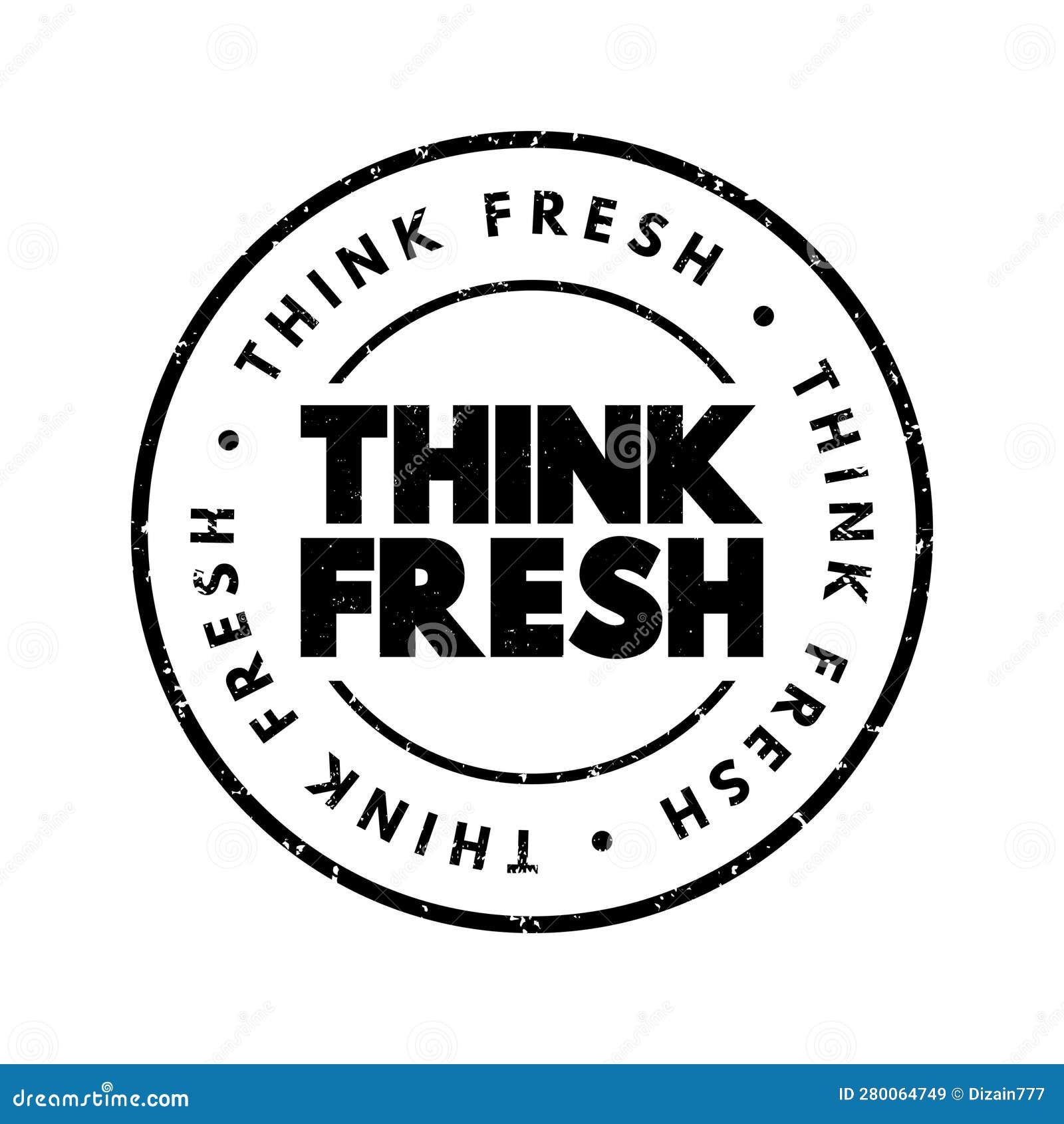 Think Fresh Text Stamp, Concept Background Stock Illustration ...