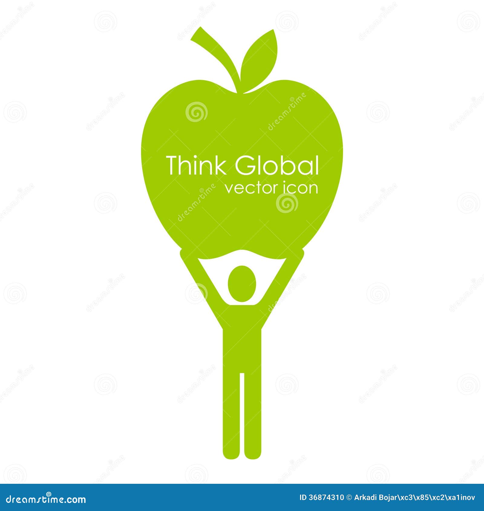 Think global stock vector. Illustration of achievement - 36874310