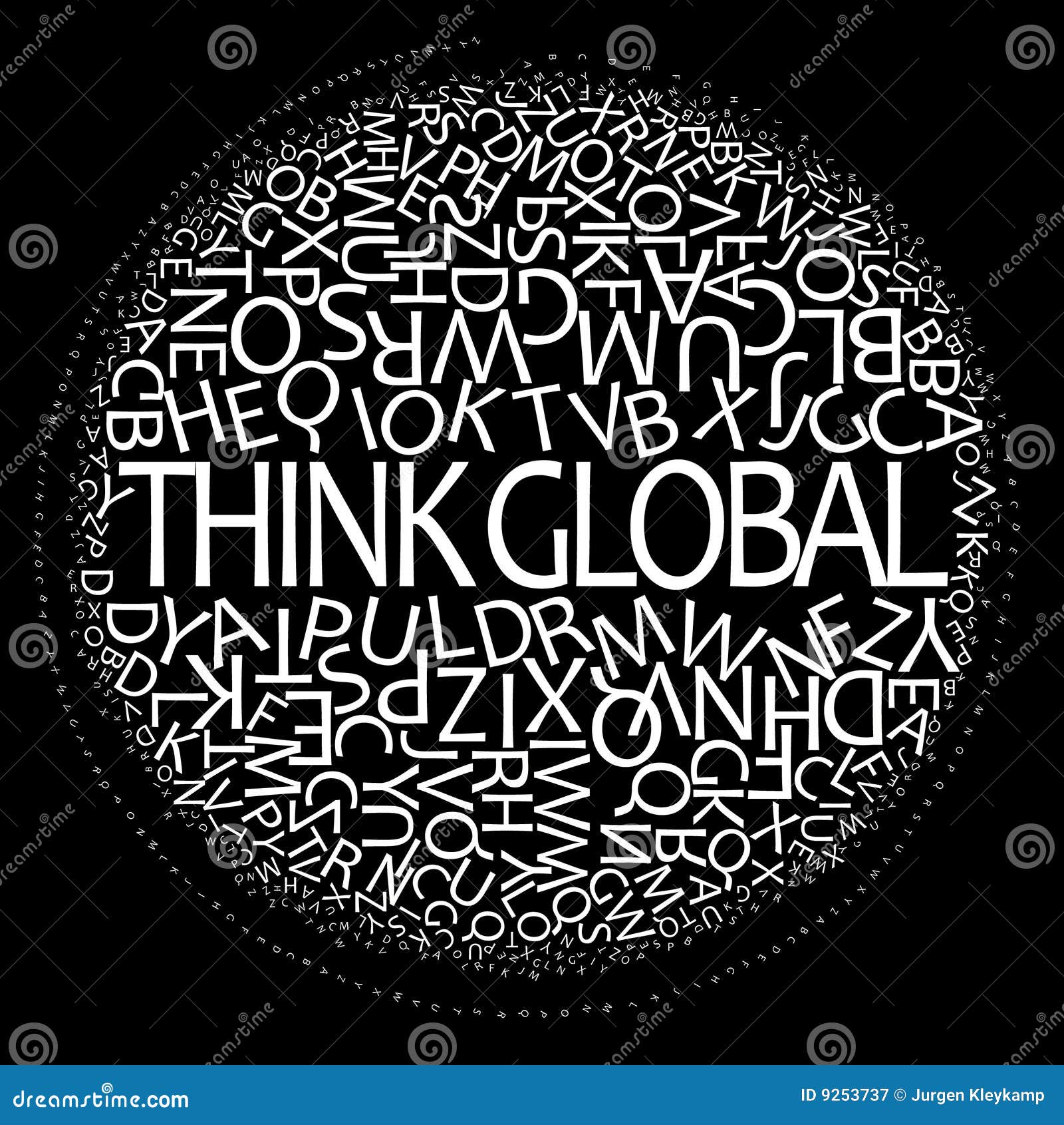 Think global concept stock illustration. Illustration of group - 9253737