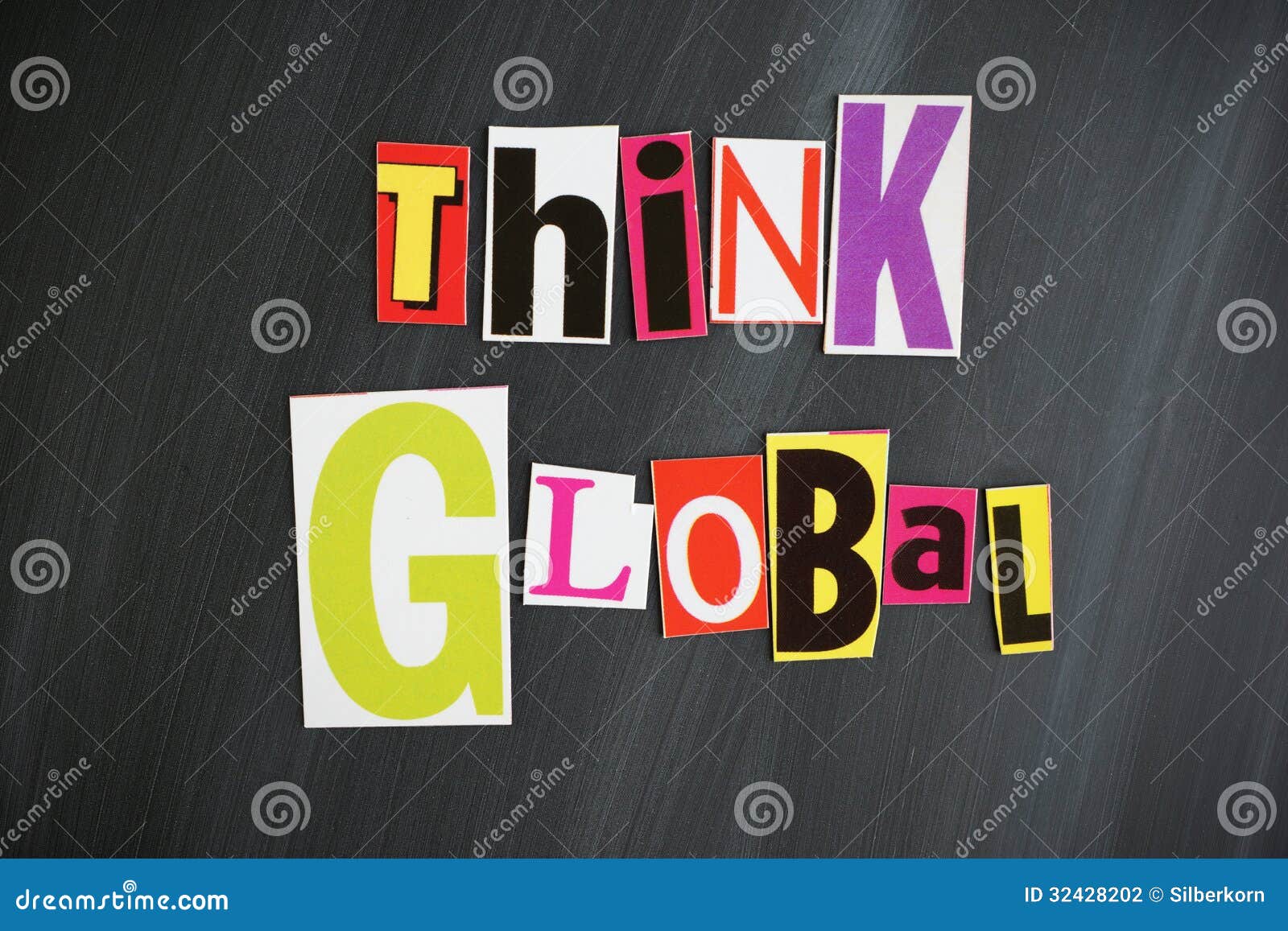 THINK GLOBAL stock photo. Image of colorful, communication - 32428202