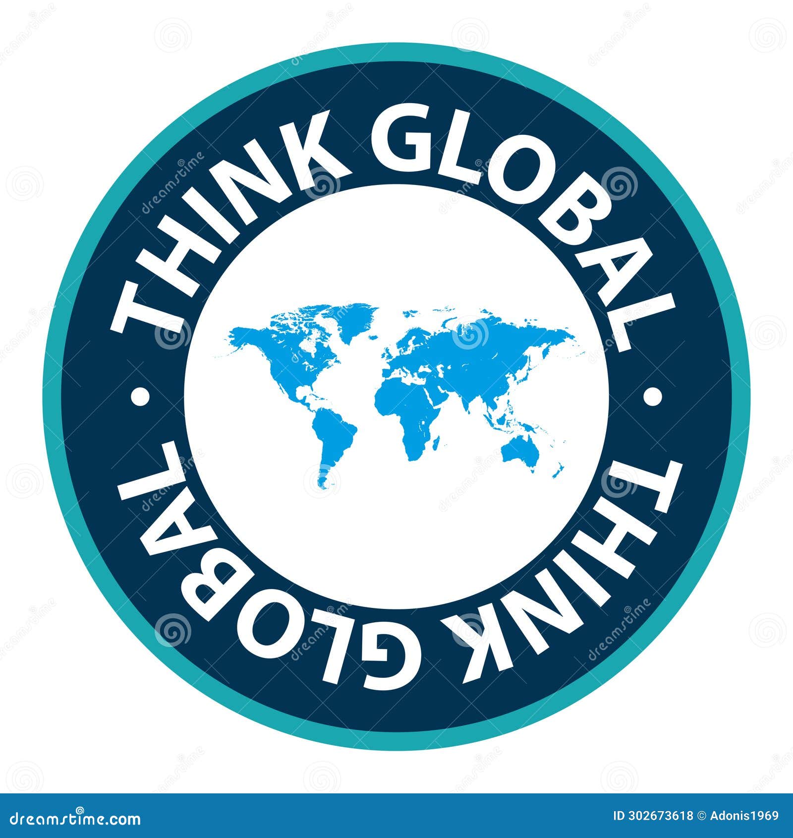 Global Mindfulness. Blue Globe On Desk Depicts Heightened World ...