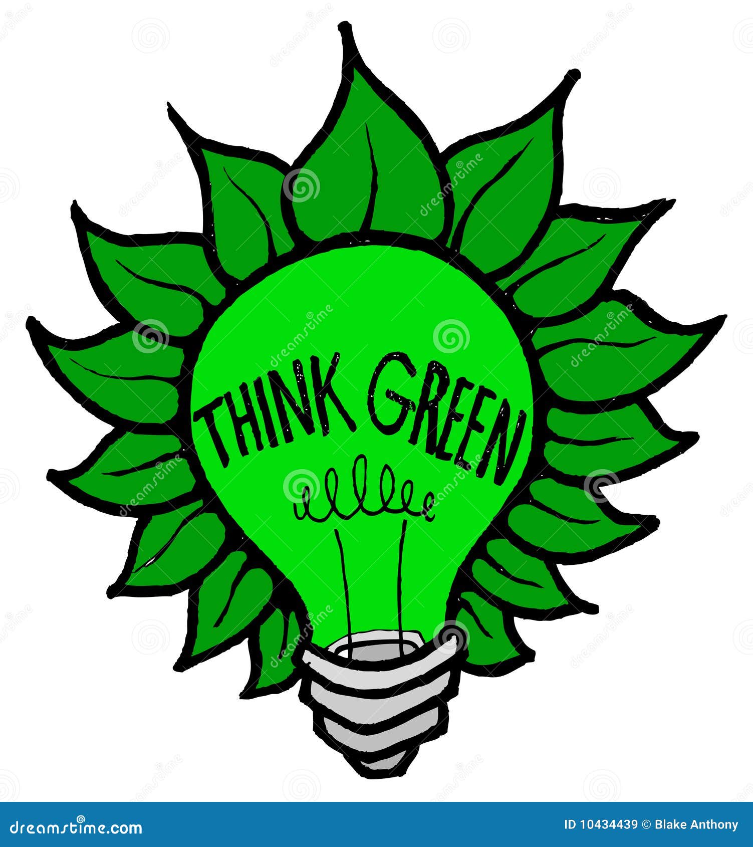 Think Green stock vector. Illustration of ecofriendly - 10434439