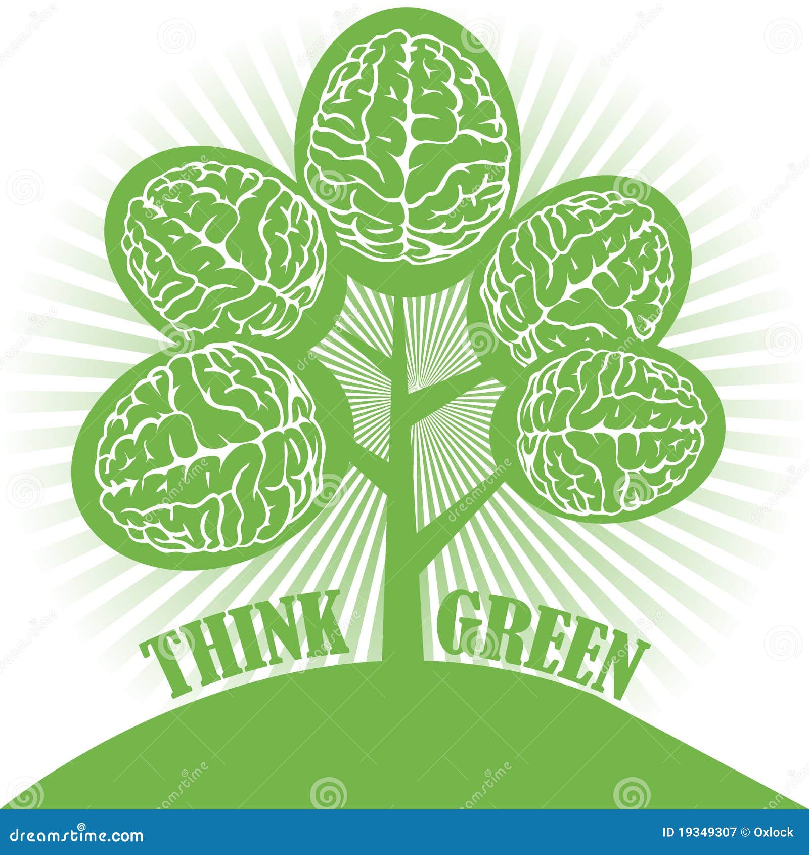 Think green stock vector. Illustration of environmental - 19349307