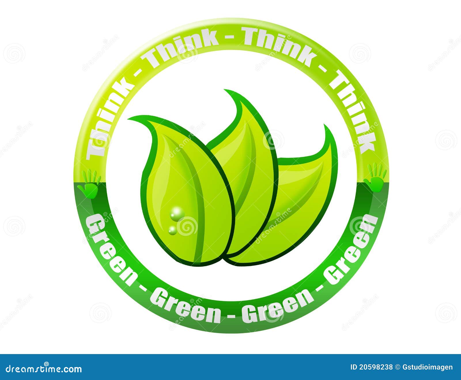 Think green stock illustration. Illustration of graphic - 20598238