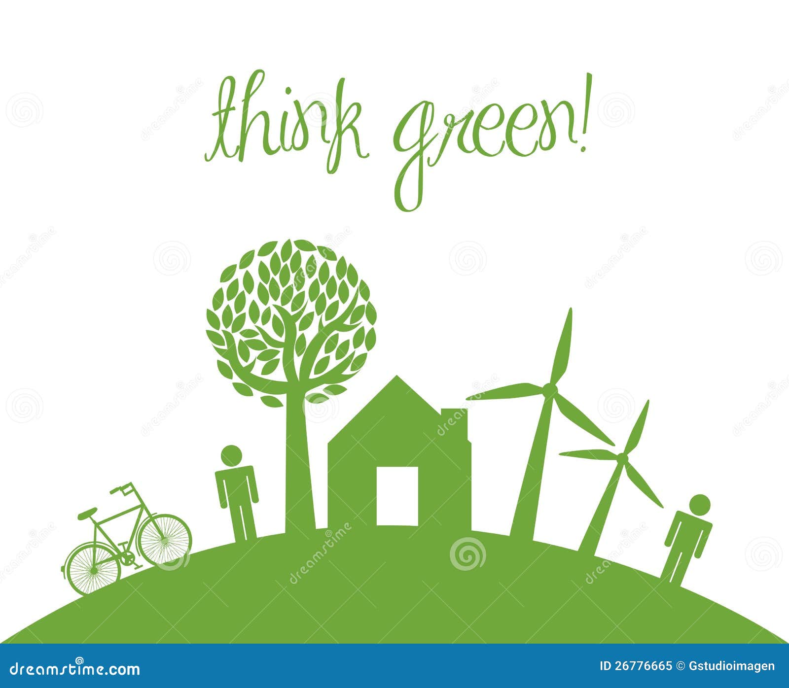 Think green stock illustration. Illustration of drop - 26776665