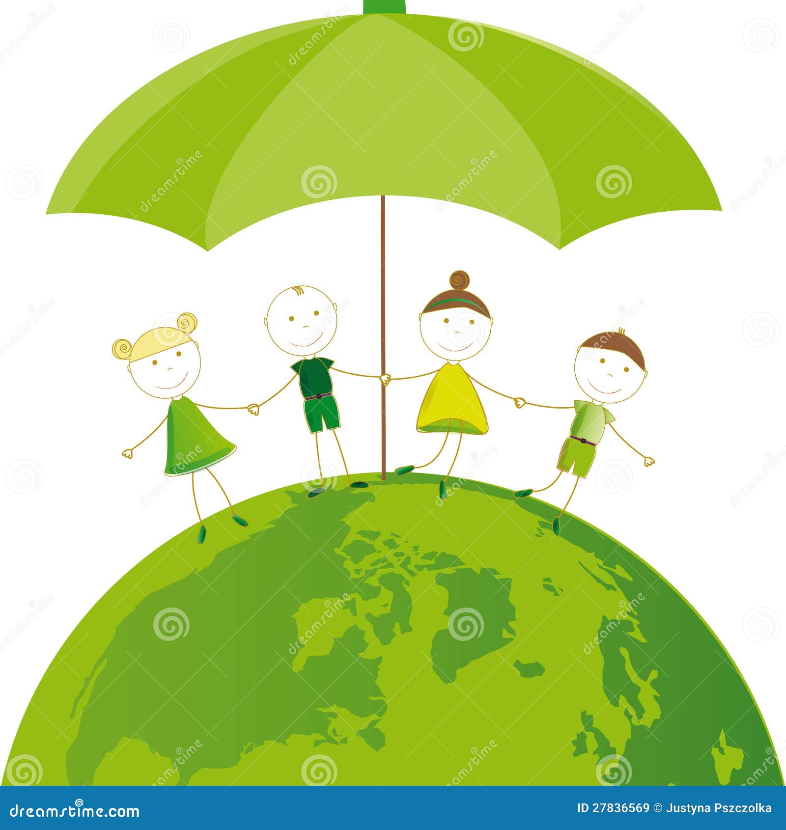 Think green stock vector. Illustration of abstract, nature - 27836569