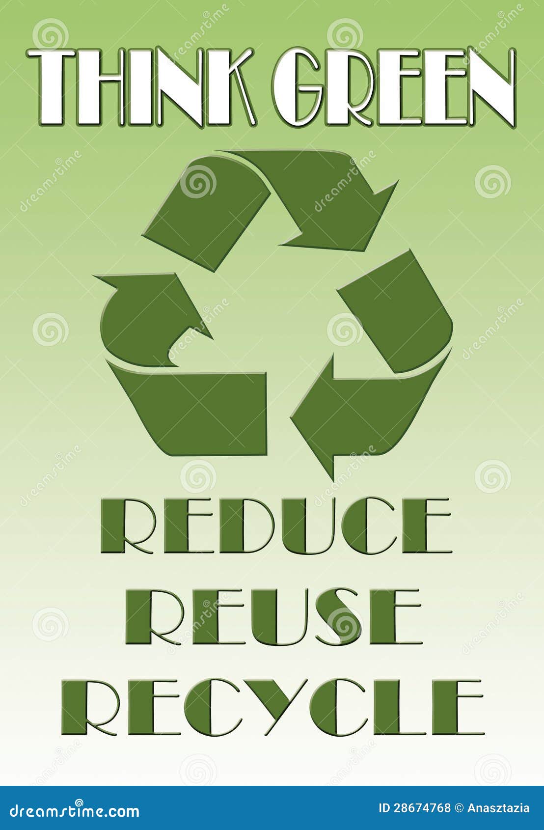 Think green stock illustration. Illustration of decoration - 28674768