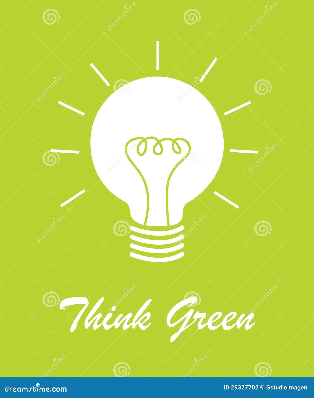 Think Green stock illustration. Illustration of element - 29327702