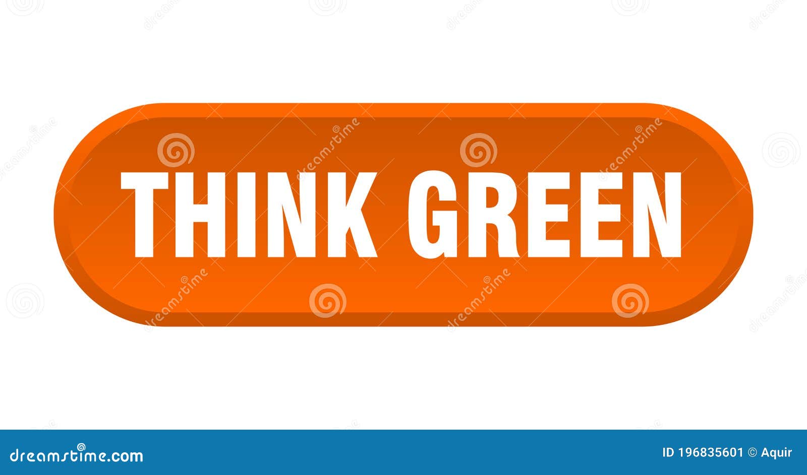 Think green button stock vector. Illustration of template - 196835601