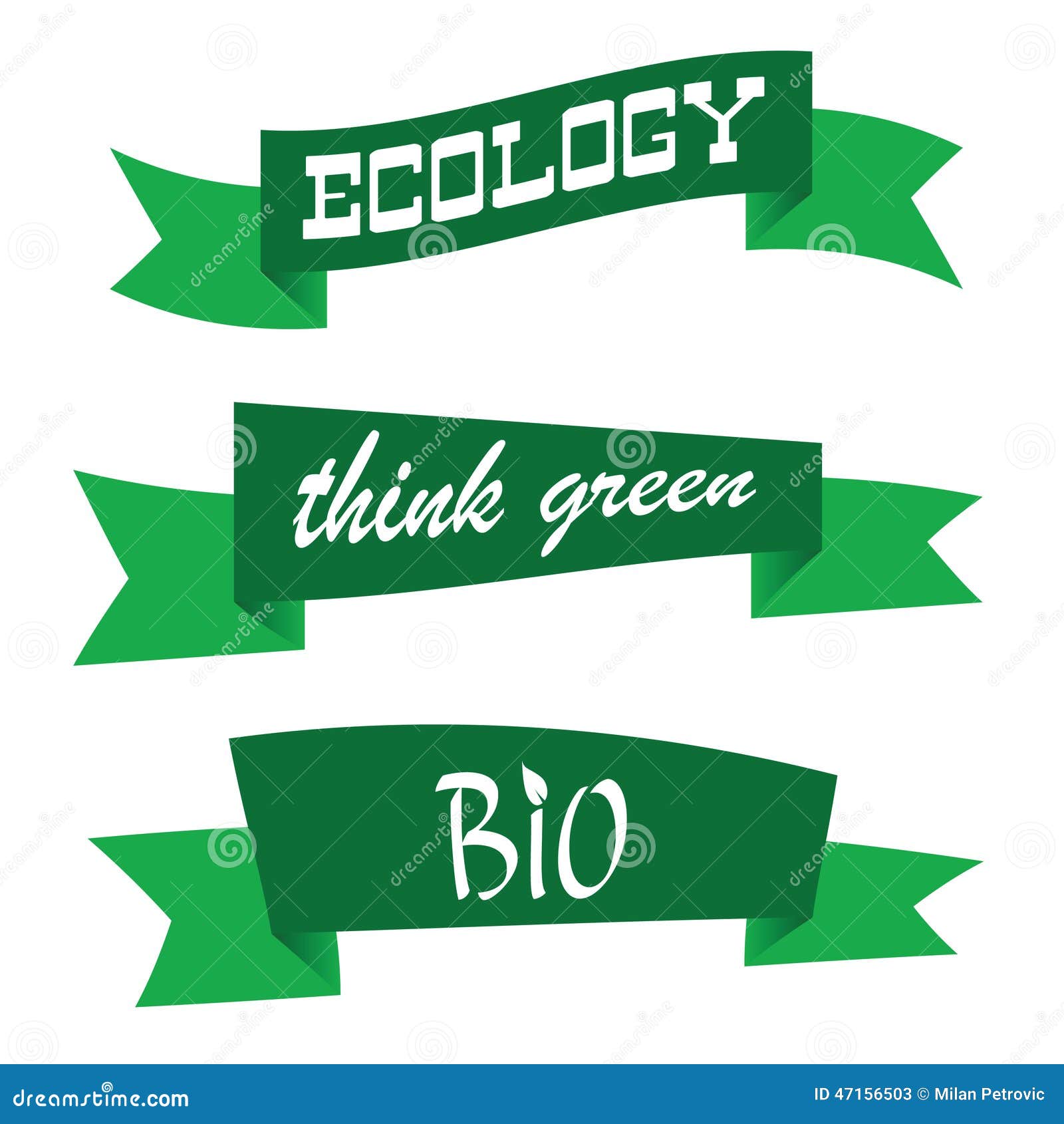 Think Green Color Art Vector Stock Vector - Illustration of ...