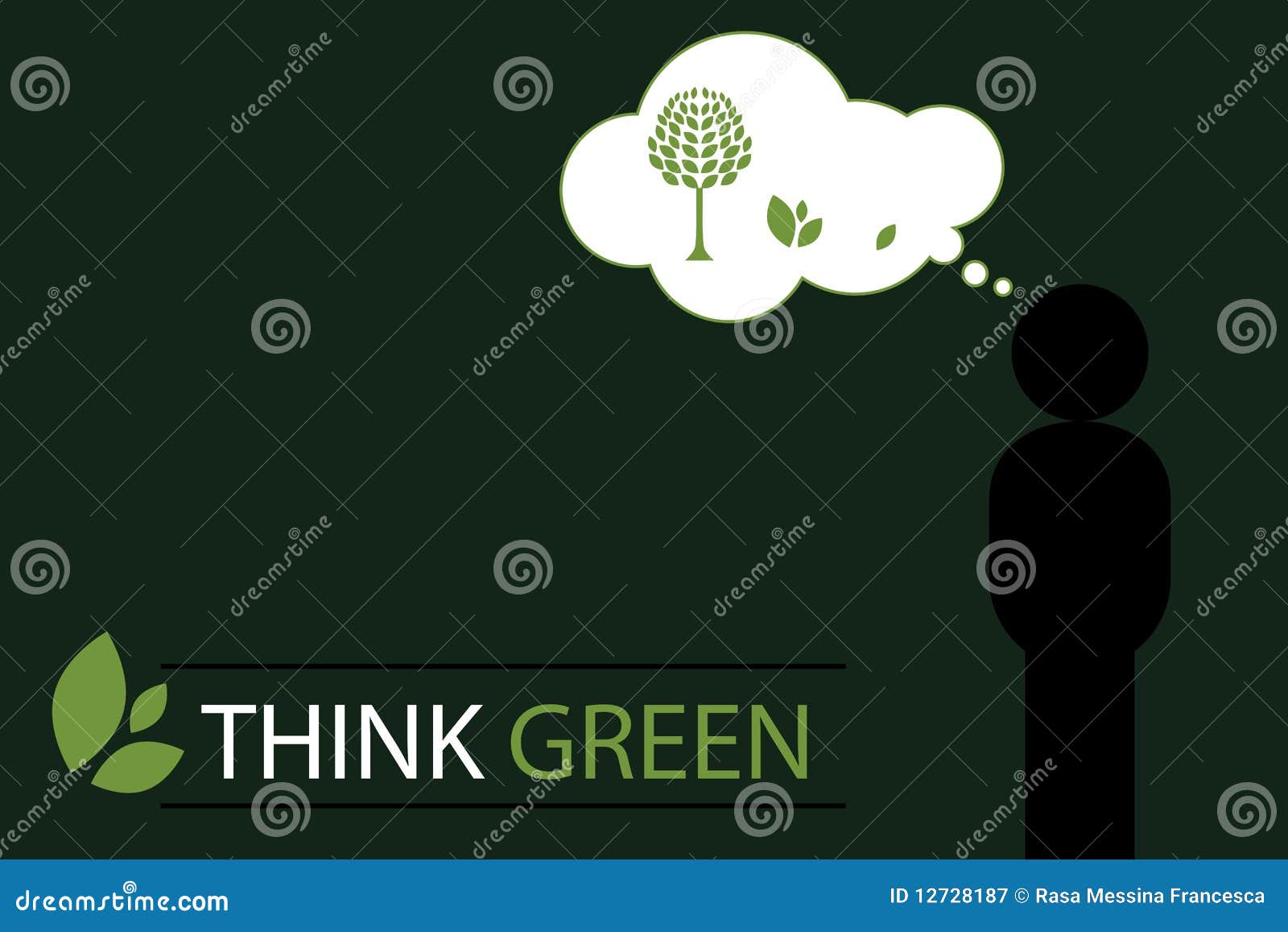 Think Green Concept Background 2 - Vector Stock Vector - Illustration ...