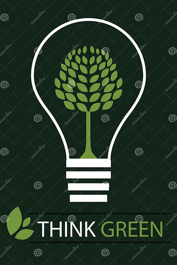 Think Green Concept Background 3 - Vector Stock Vector - Illustration ...
