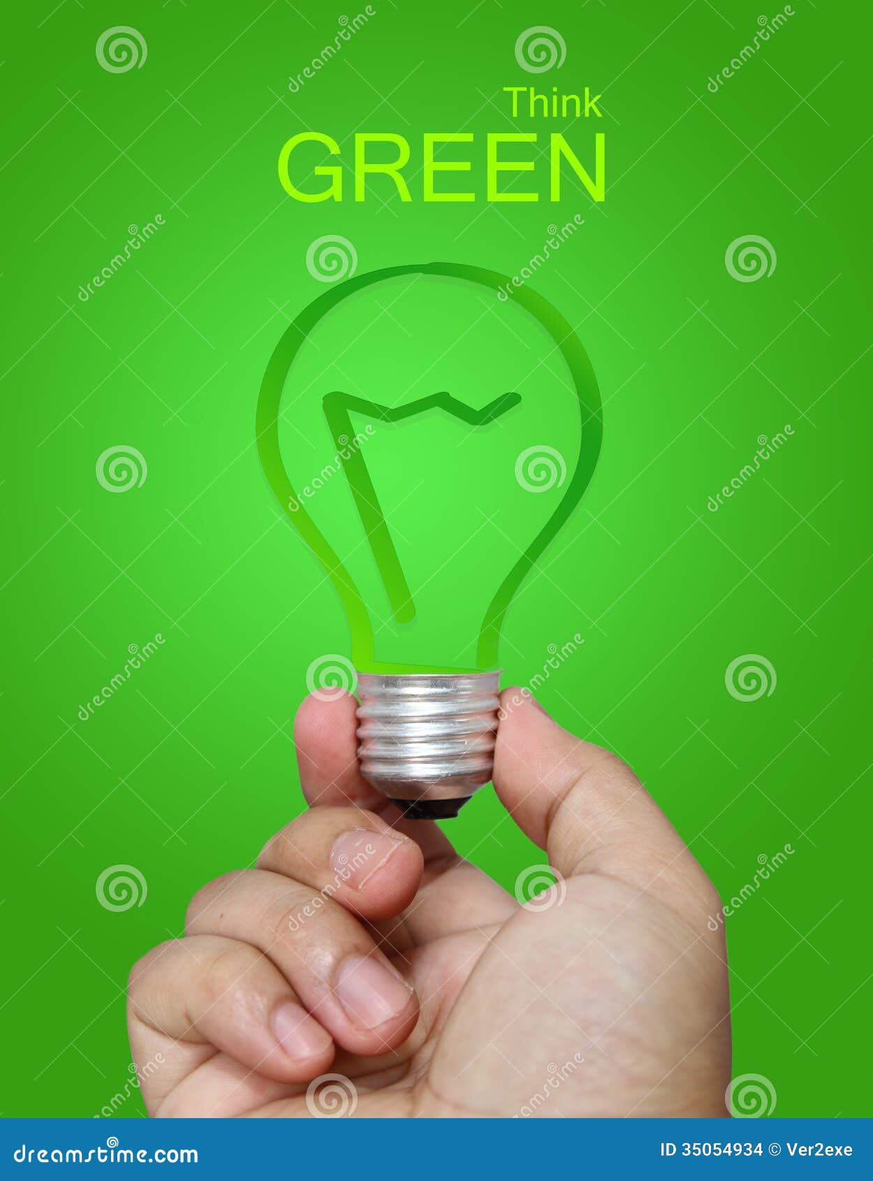 Think green concept stock photo. Image of earth, ecofriendly - 35054934