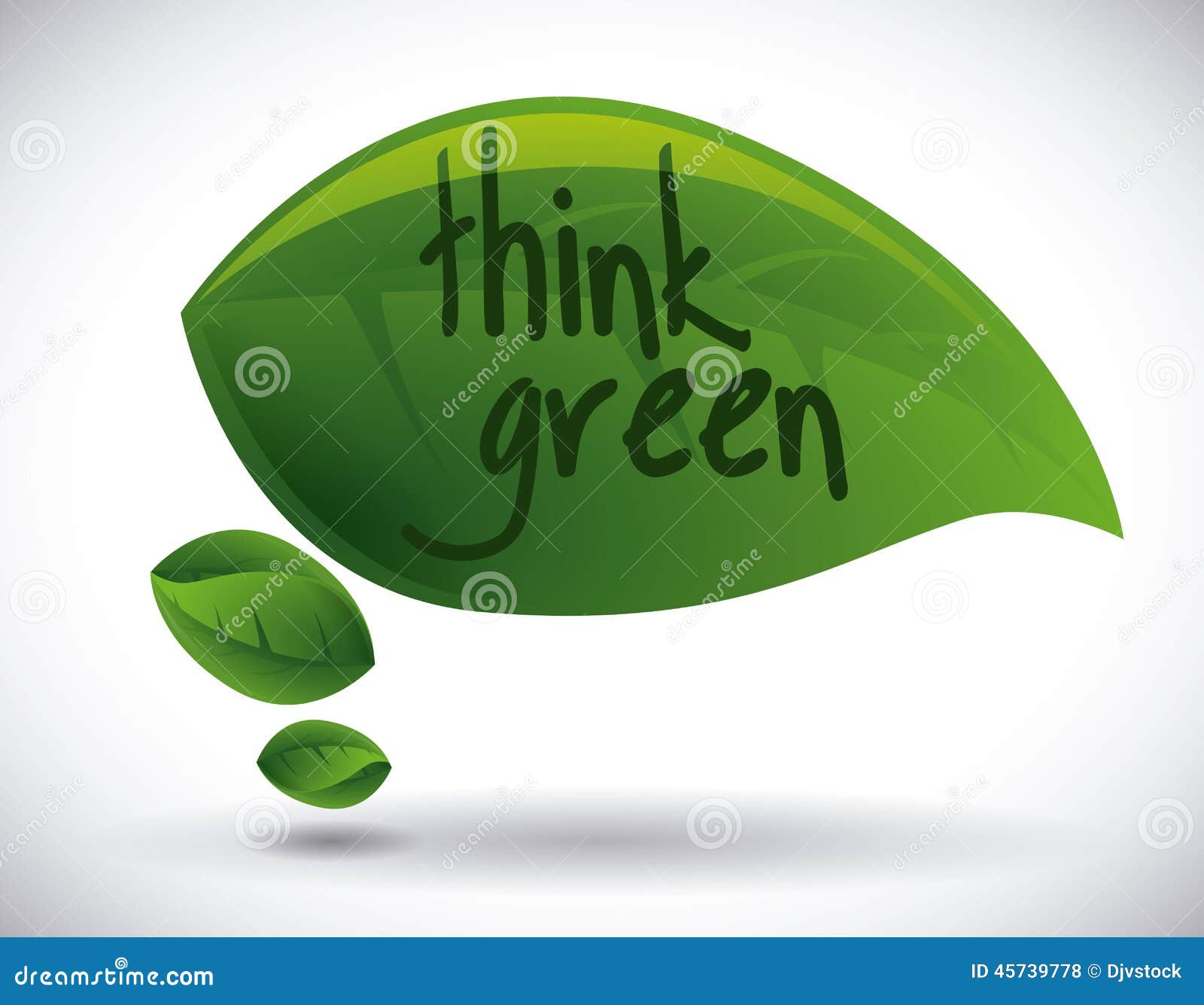 Think green design stock vector. Illustration of sign - 45739778