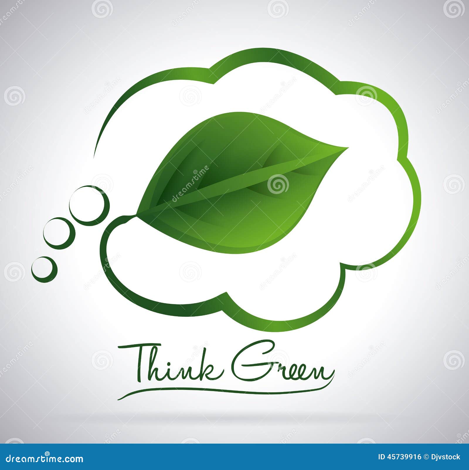 Think green design stock vector. Illustration of sustainable - 45739916