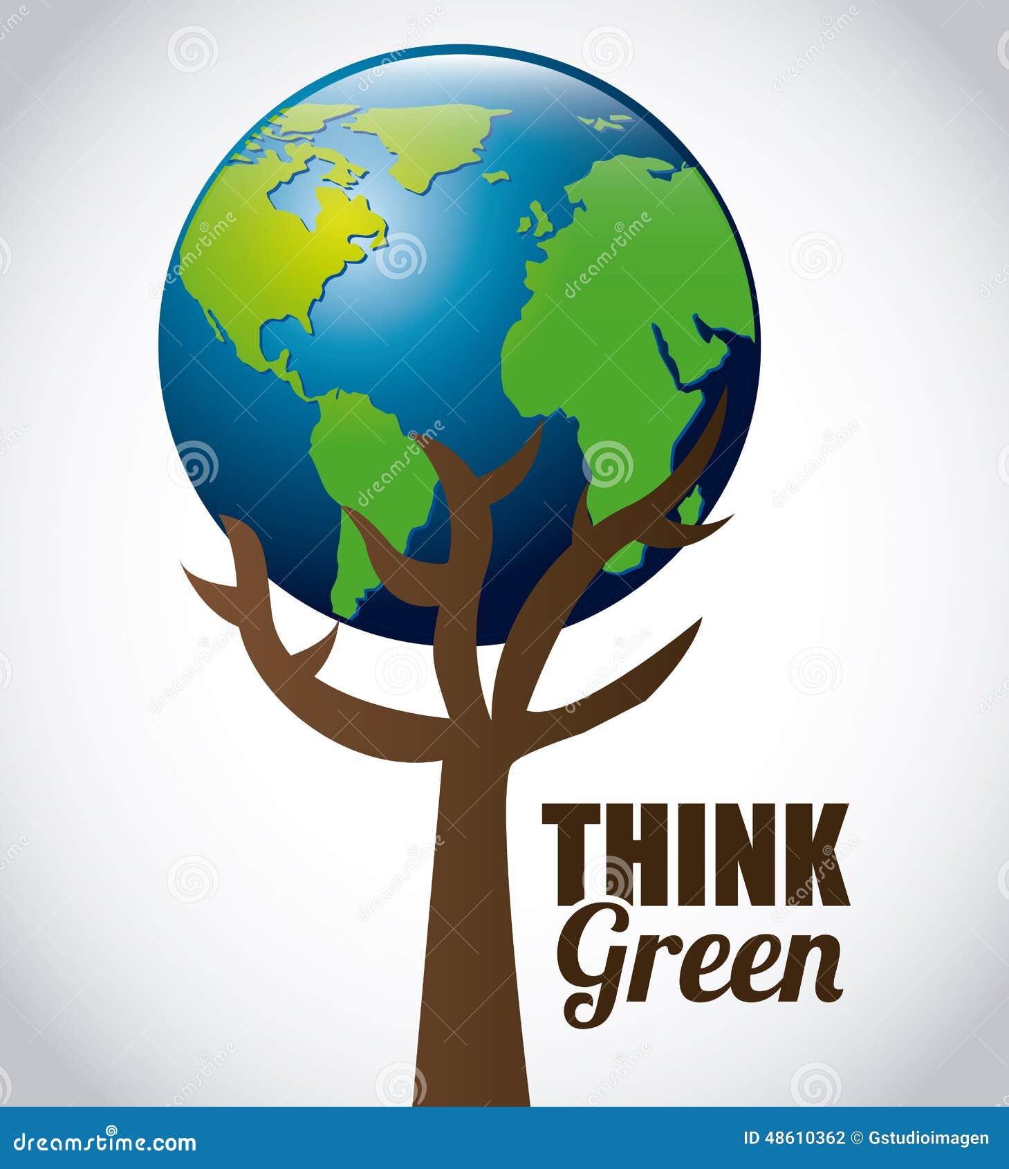 Think green stock illustration. Illustration of think - 48610362