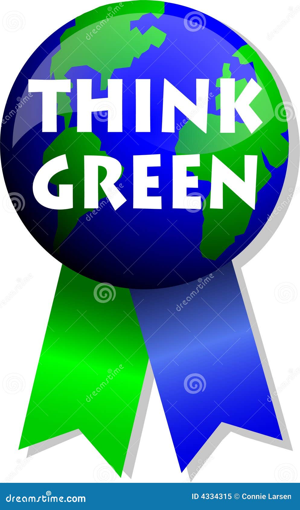 Think Green Earth Button/eps Stock Vector - Illustration of icons, clip ...