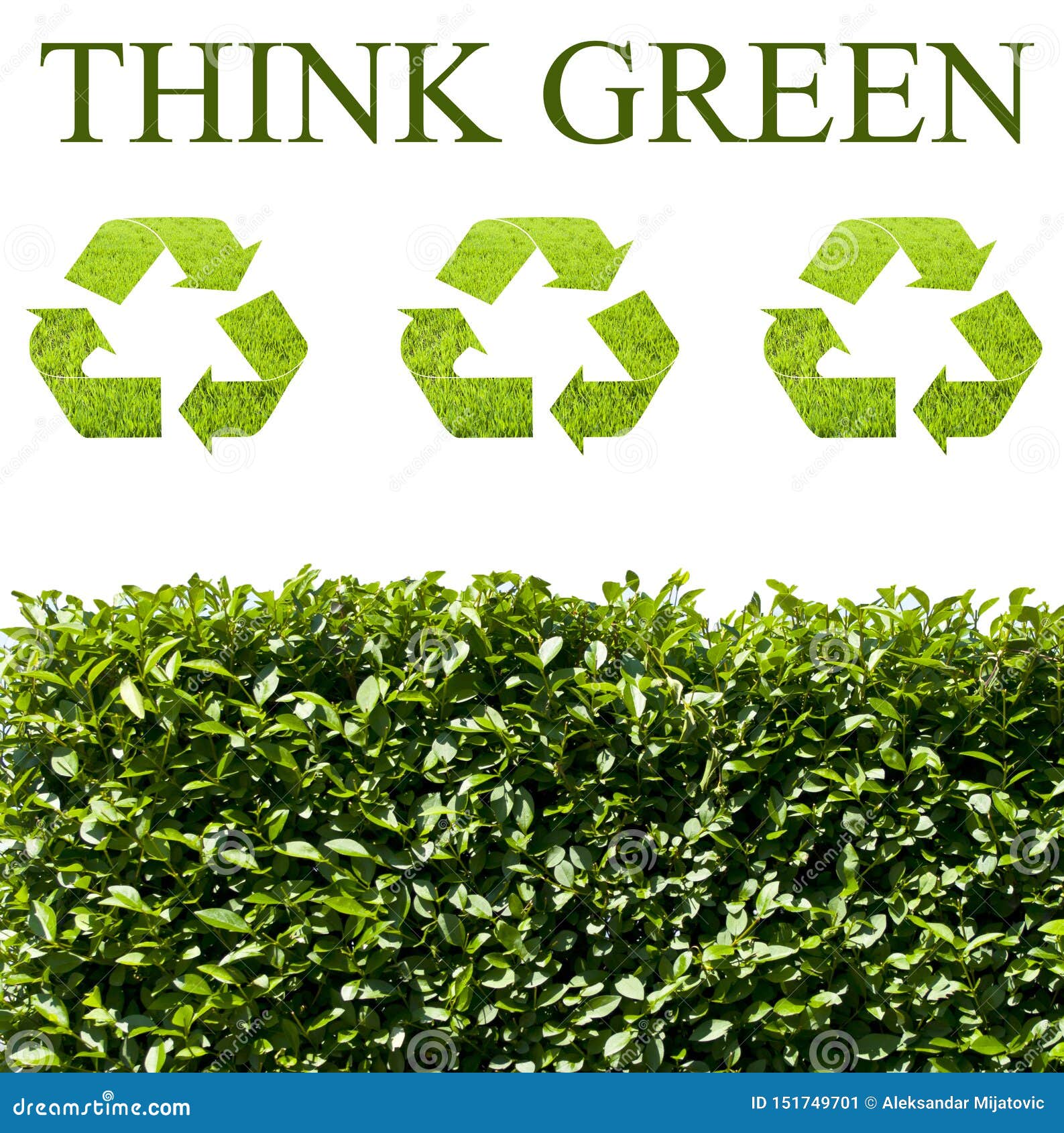 Think Green Ecology Concept Stock Image - Image of stamp, environmental ...