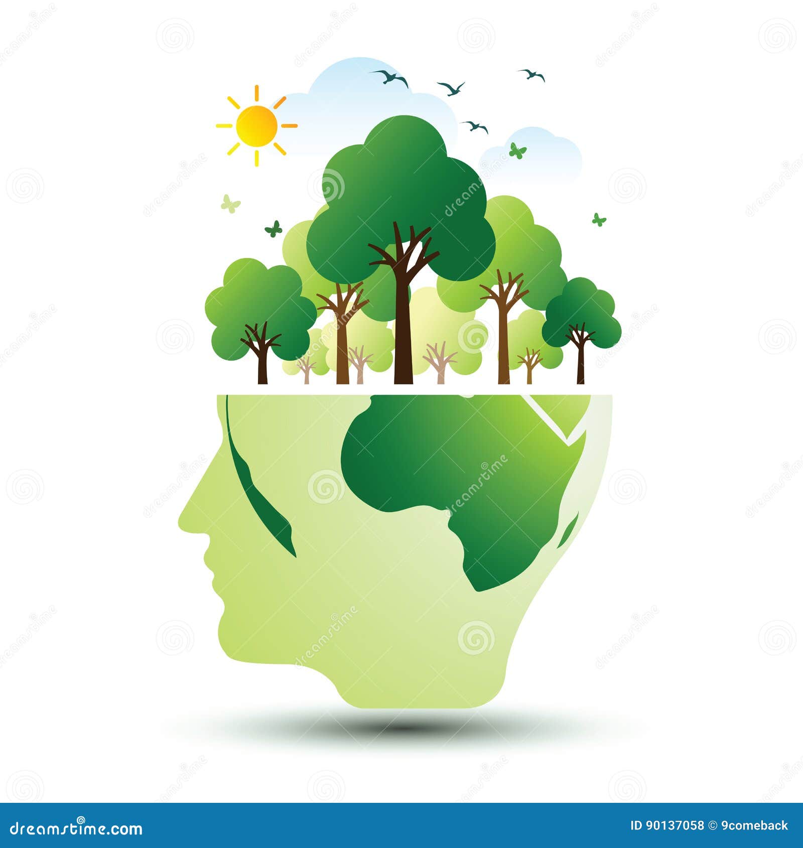 Think green stock vector. Illustration of environment - 90137058