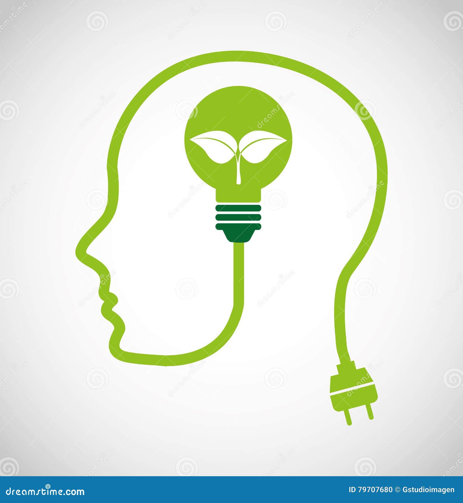 Think green ecology icons stock illustration. Illustration of abstract ...