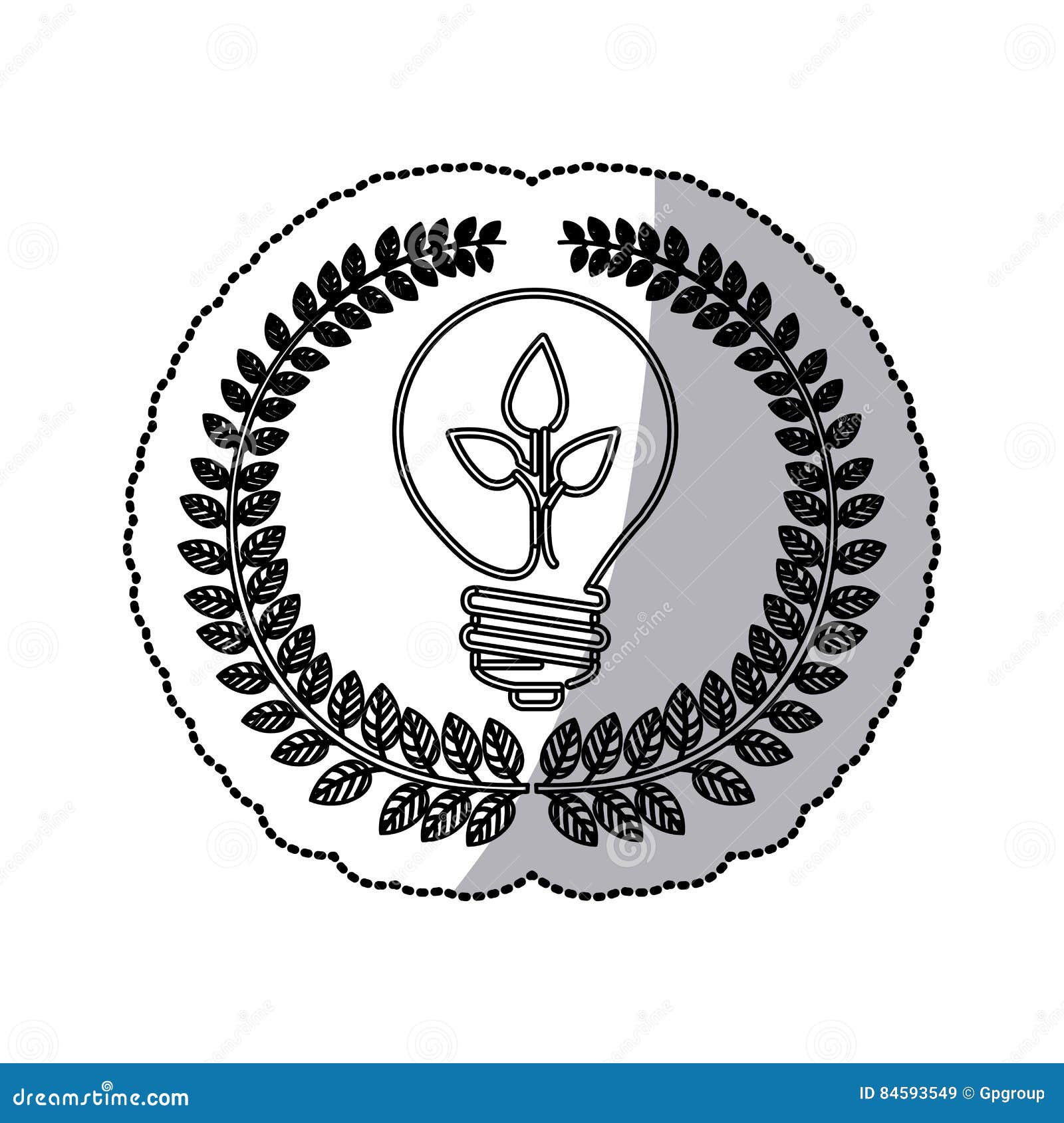 Think green energy stock vector. Illustration of concept - 84593549