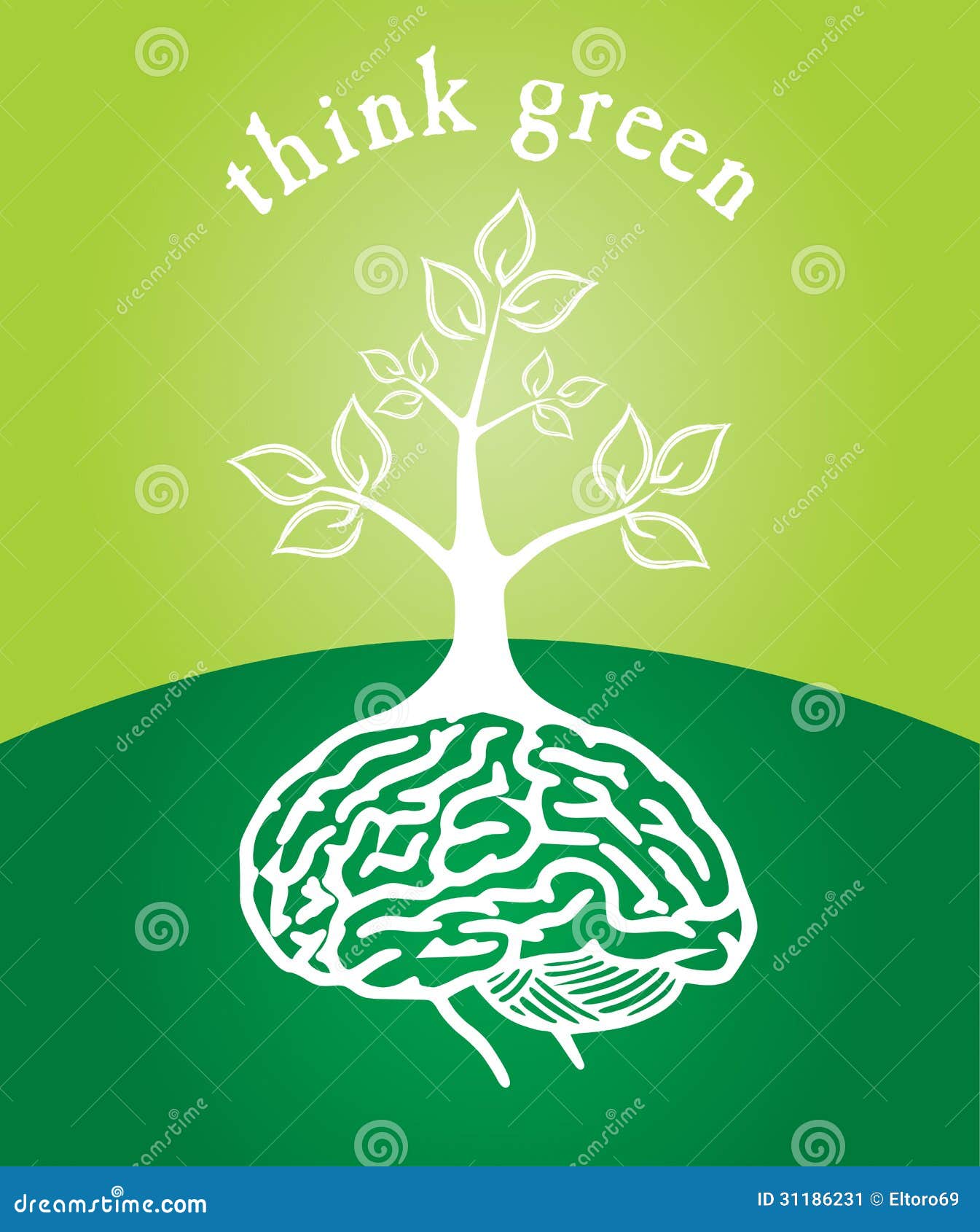 Think green stock vector. Illustration of leaf, abstract - 31186231